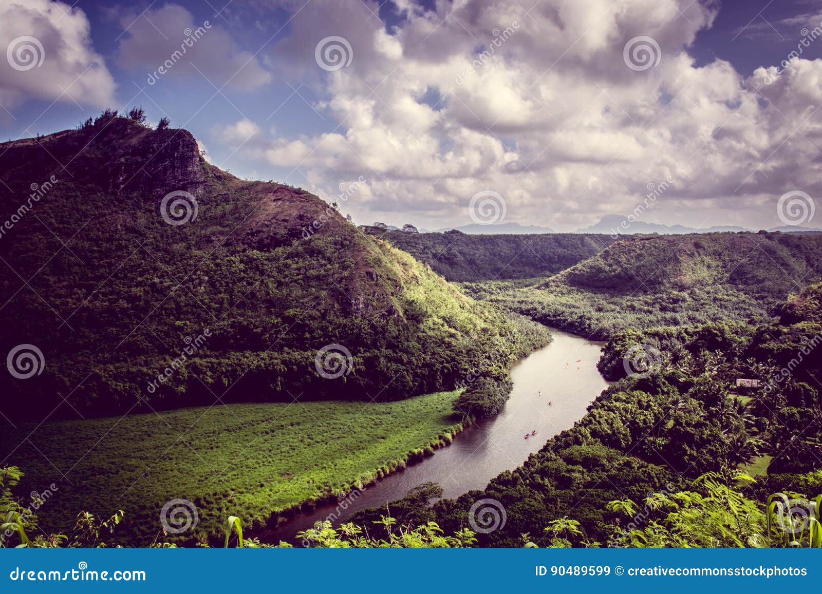 River In Valley Picture. Image: 90489599