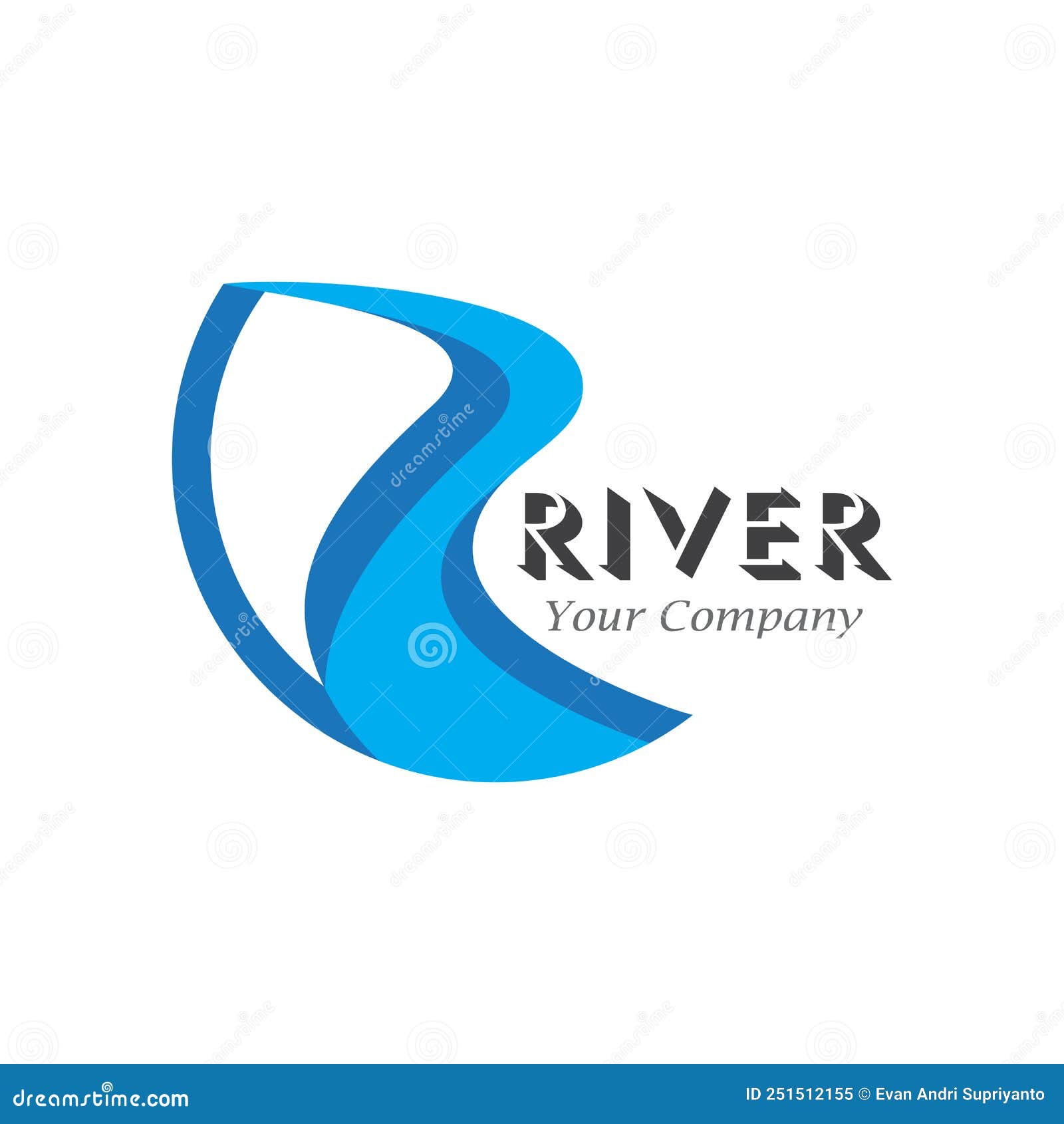 River Vector Icon Illustration Logo Design Stock Vector - Illustration ...