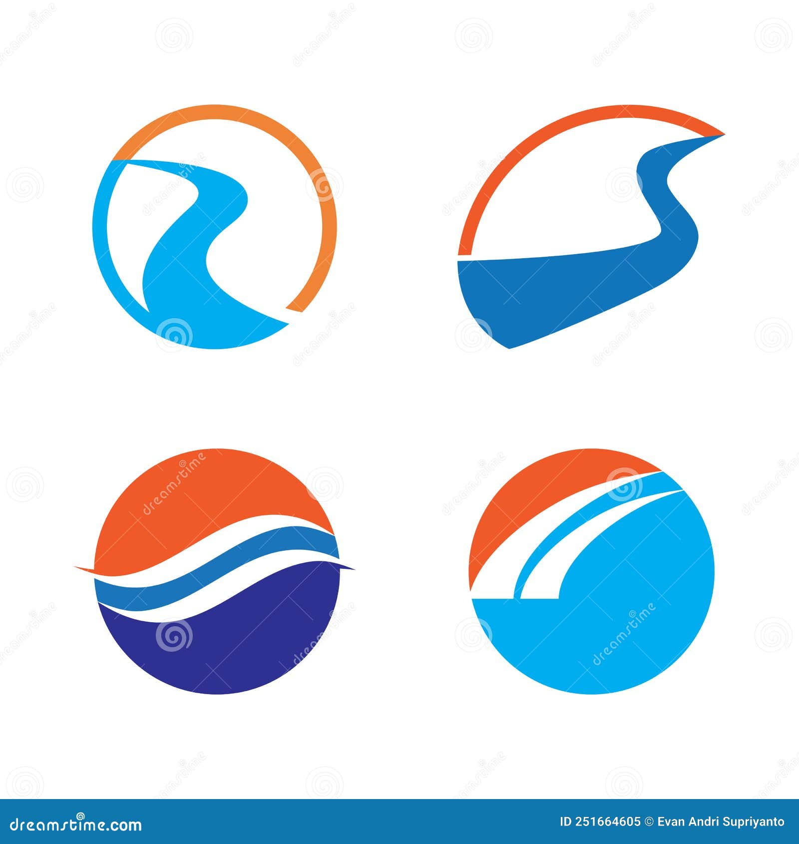 River Vector Icon Illustration Logo Design Stock Vector - Illustration ...