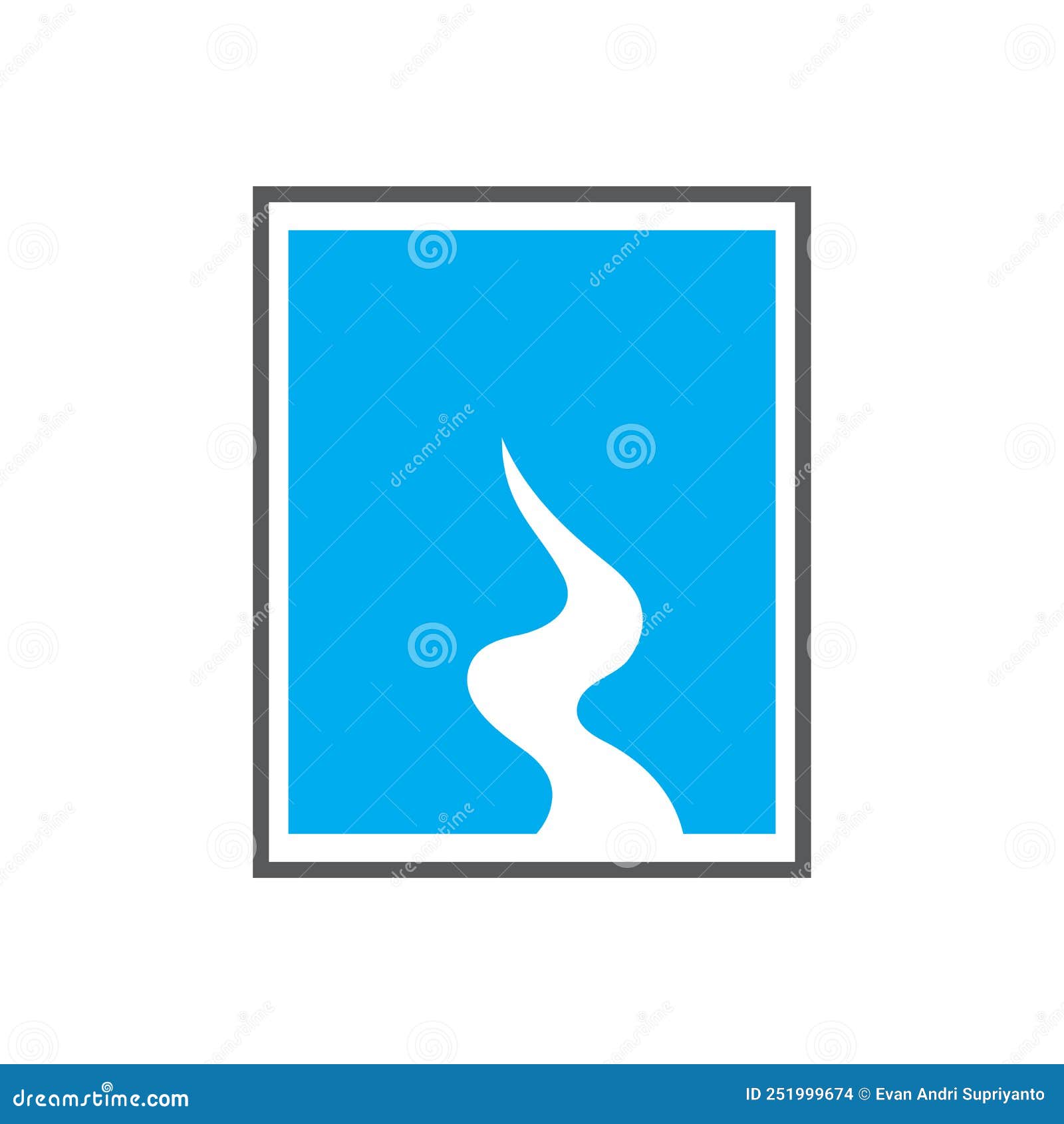 River Vector Icon Illustration Logo Design Stock Vector - Illustration ...