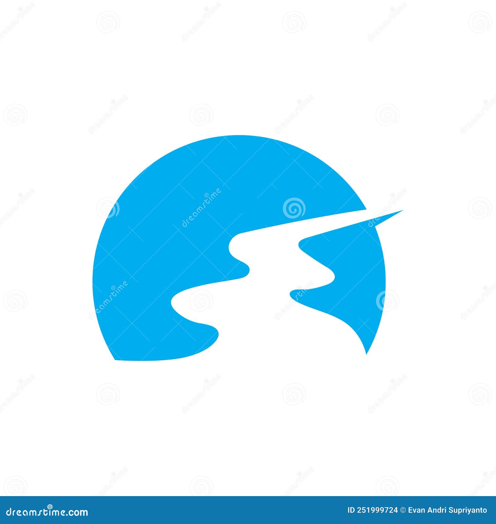River Vector Icon Illustration Logo Design Stock Vector - Illustration ...