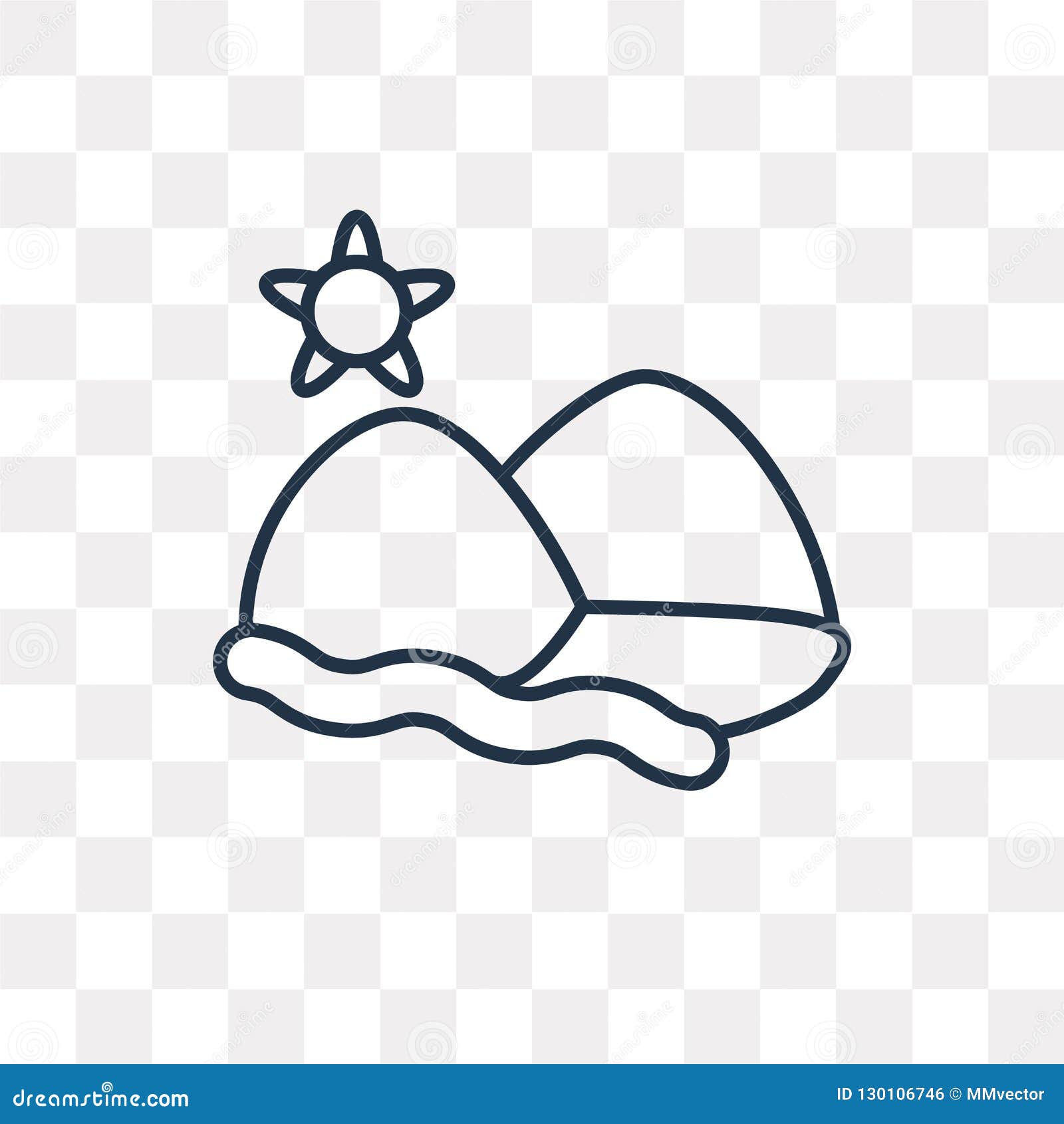 River Vector Icon Isolated on Transparent Background, Linear Riv Stock ...