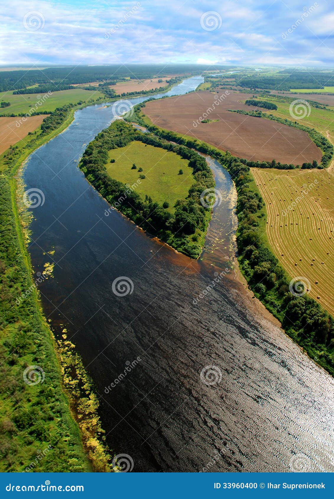 Aerial Photography - the River Stock Photo - Image of horizontal ...