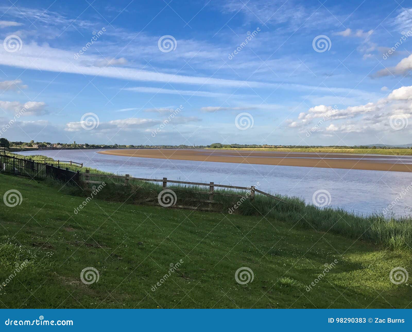 River view stock image. Image of view, flat, river, landscape - 98290383