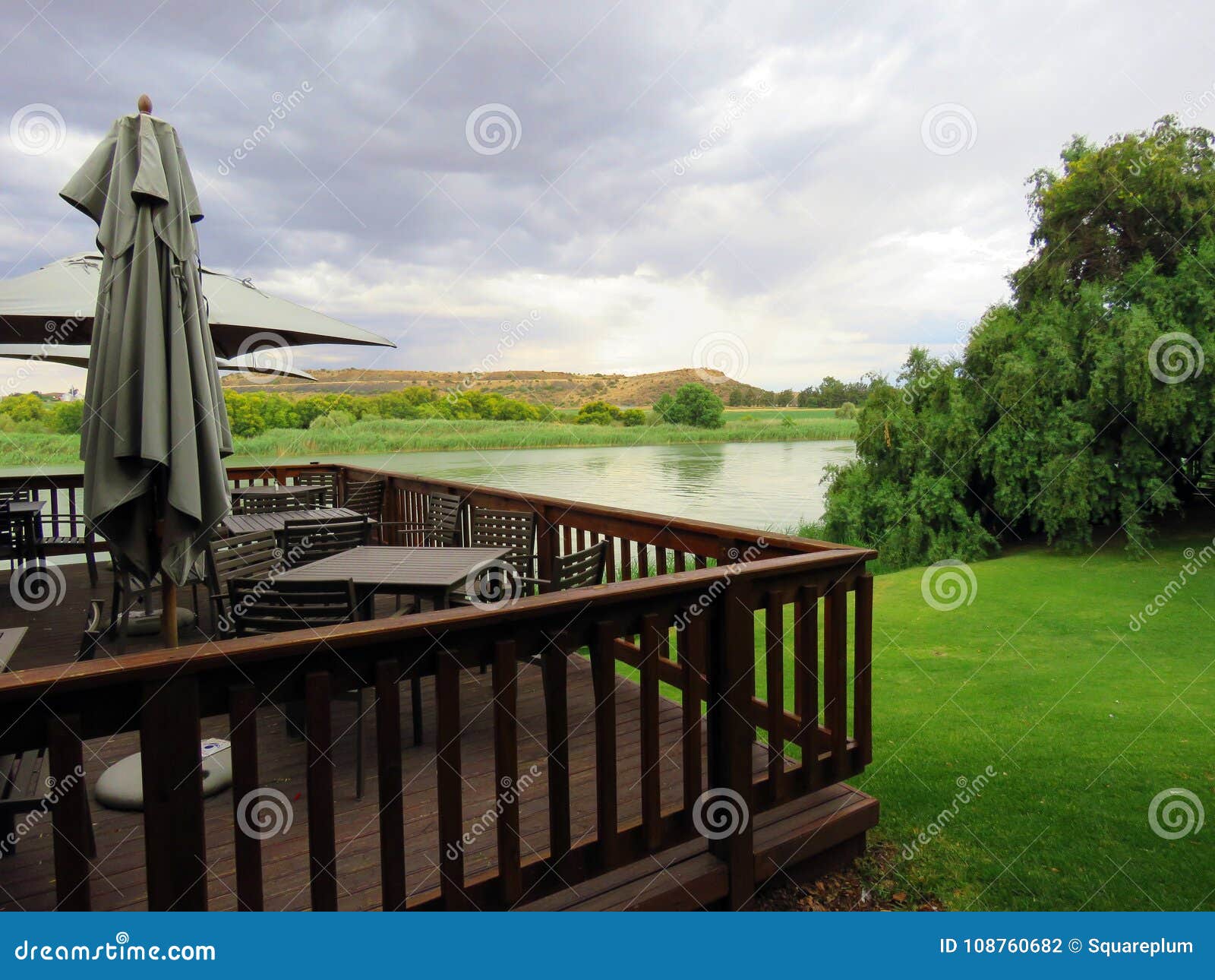 River View from a Restaurant. Stock Photo - Image of flowing, safari ...