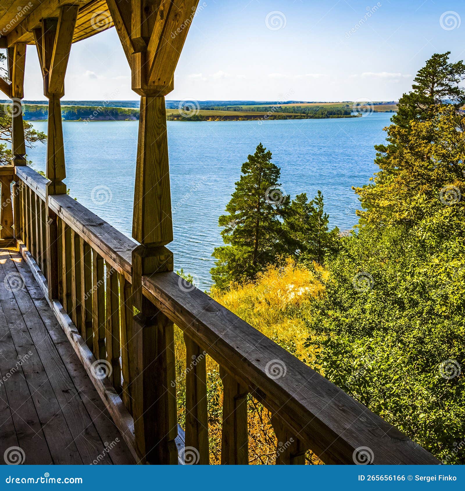River View from the Terrace of the House Stock Photo - Image of color ...