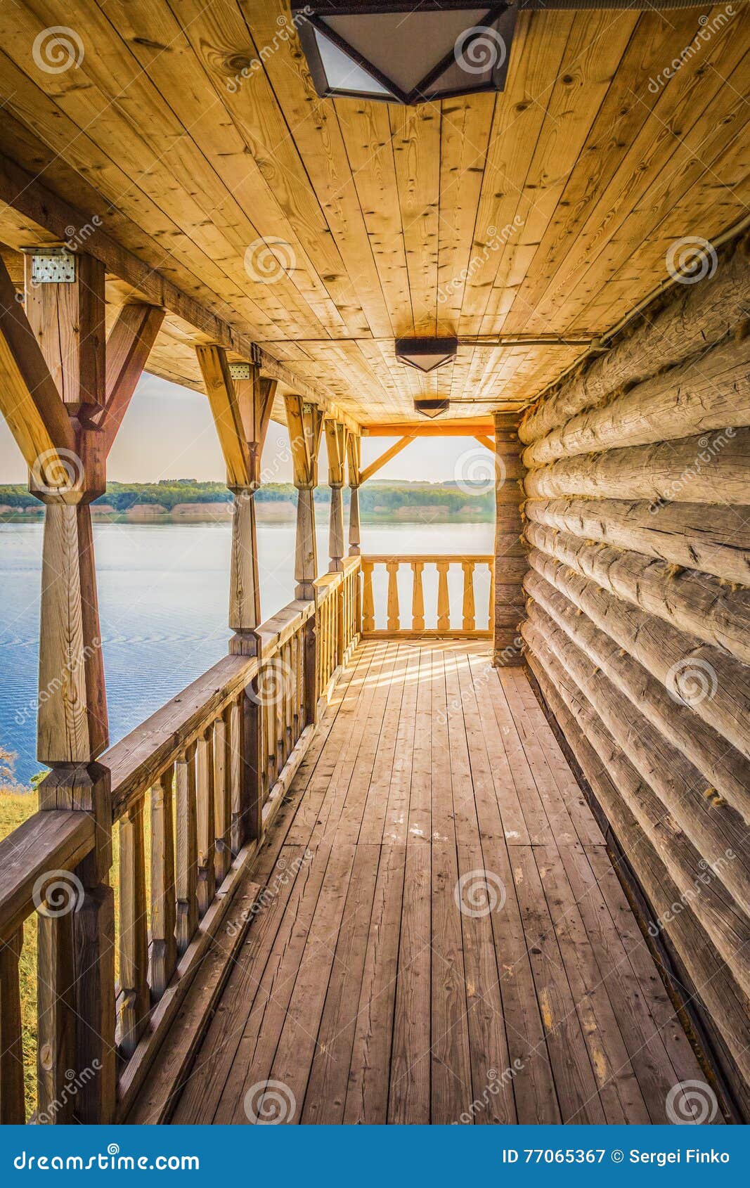 River View from the Terrace of the House Stock Image - Image of lake ...