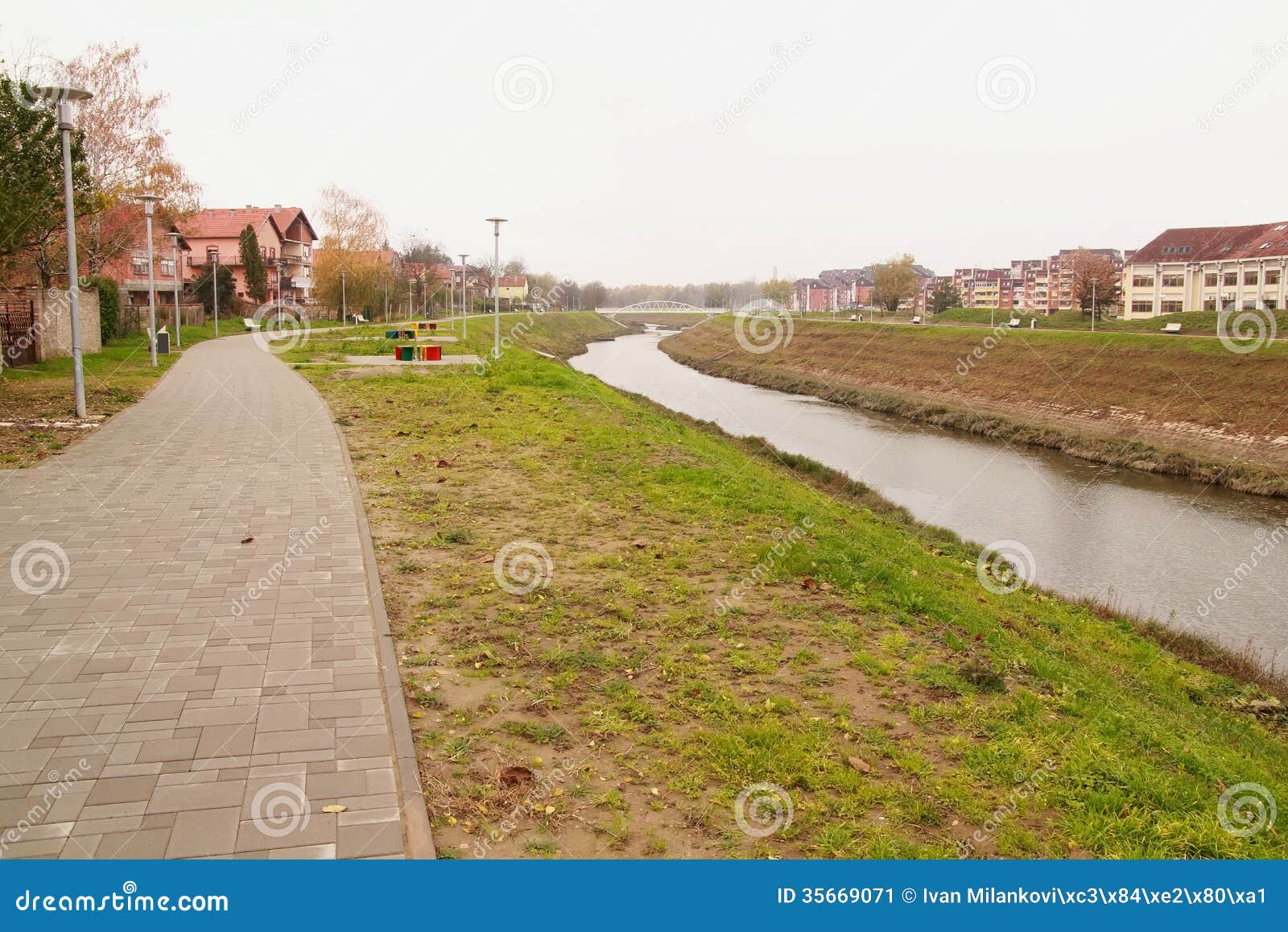 River Vuka stock image. Image of green, bridge, water - 35669071