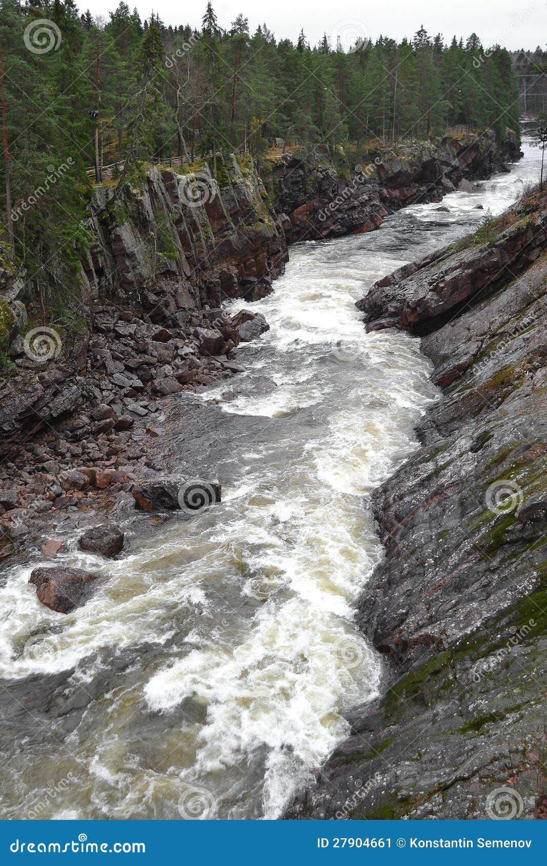 River Vuoksa in Imatra, Finland Stock Image - Image of rough, town ...