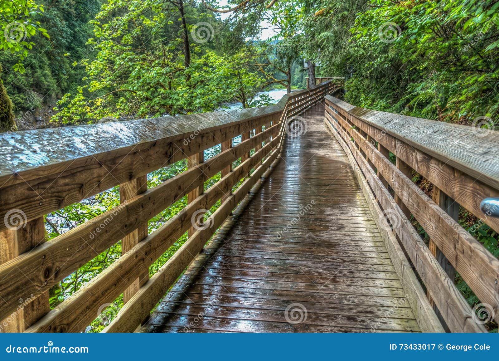 River Walkway HRD stock image. Image of wooden, color - 73433017