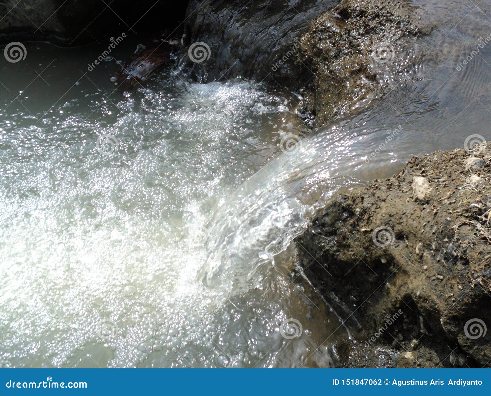 River water flow and rocks stock photo. Image of flow - 151847062