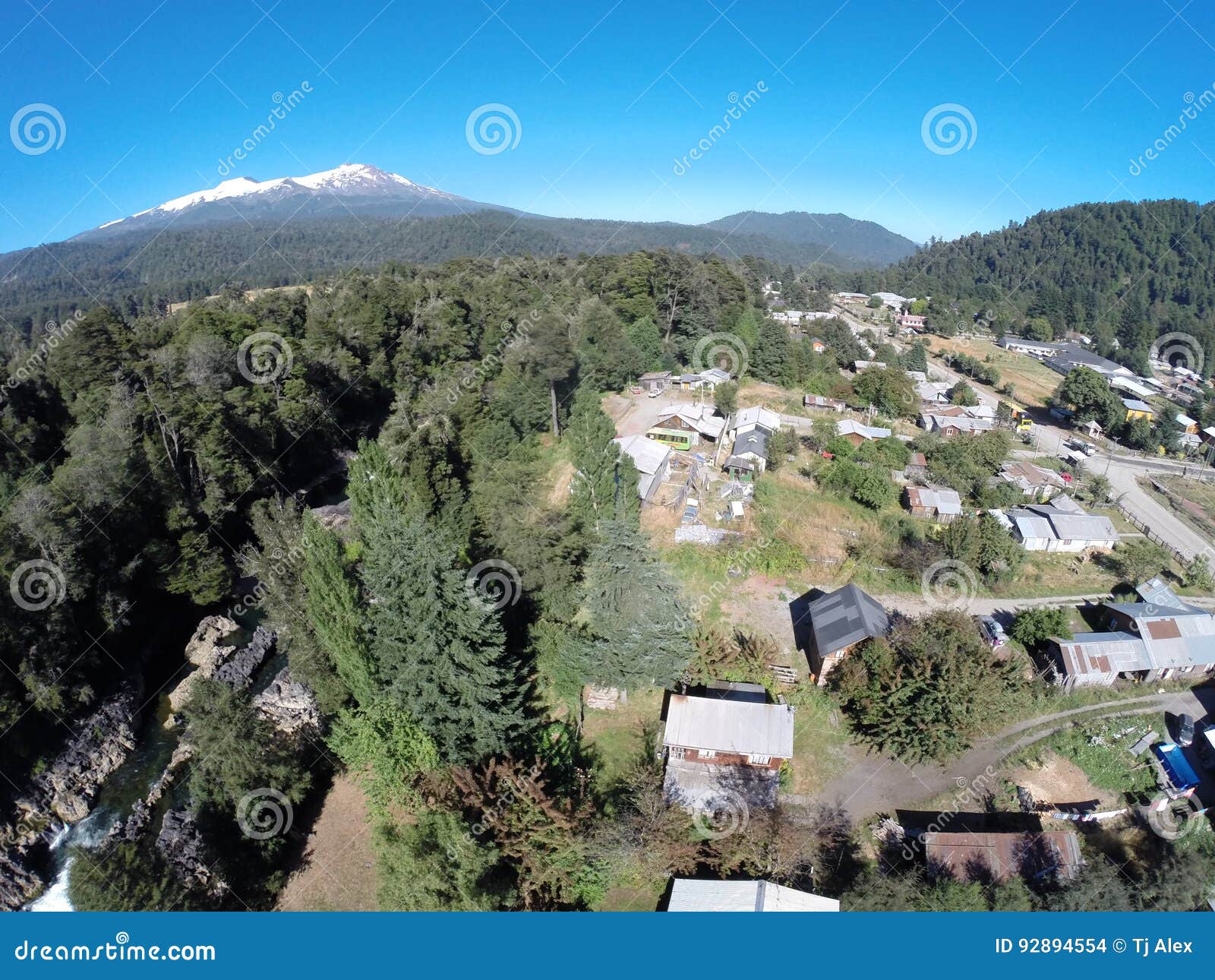River Water Flows at a Park in Santiago, Chile Stock Photo - Image of ...