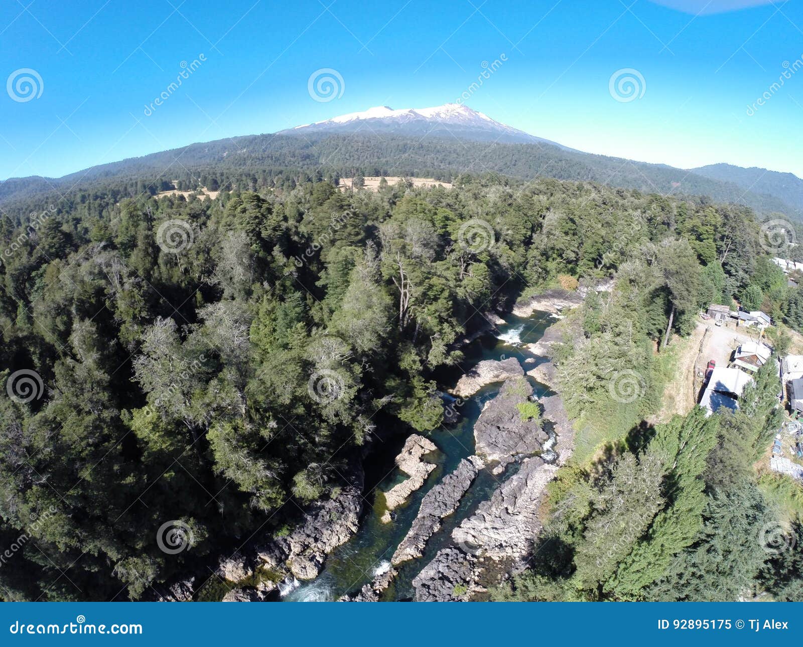 River Water Flows at a Park in Santiago, Chile Stock Image - Image of ...