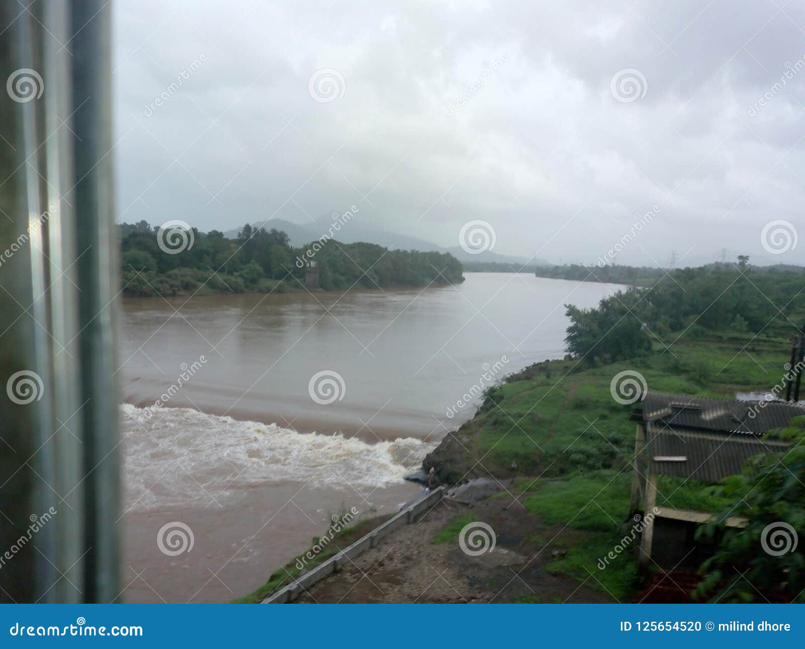 River over flows stock photo. Image of water, overflow - 125654520