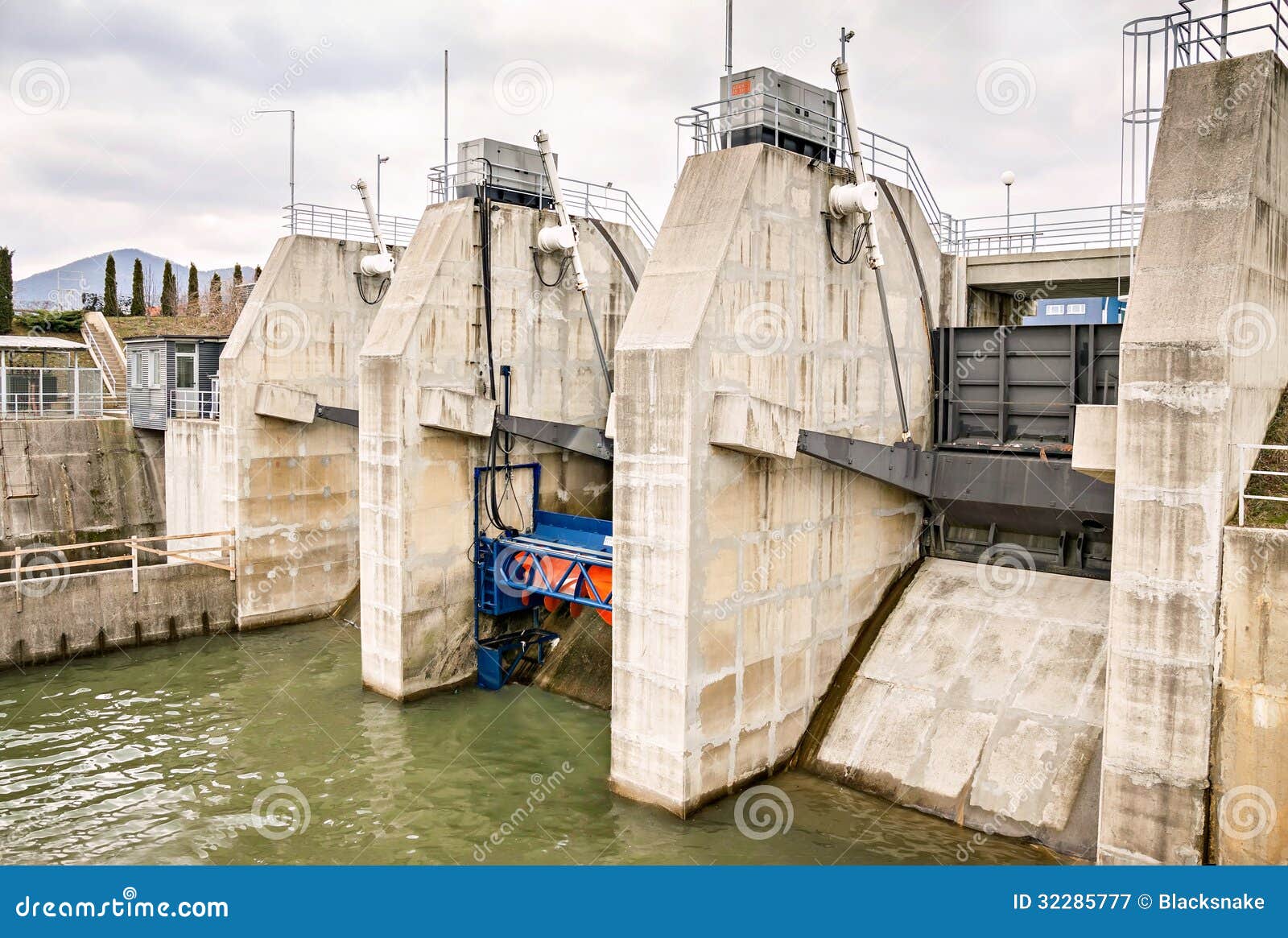 River Water Power Electricity Energy Dam Stock Image - Image of power ...
