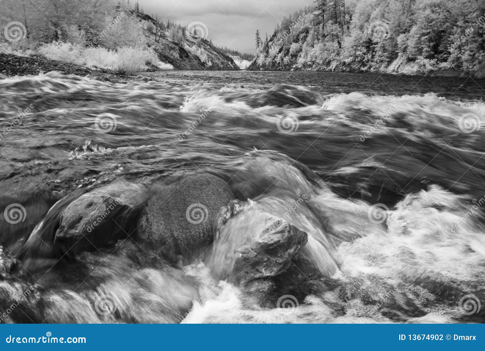 River Water Rushing Over Rocks Stock Photo - Image of fresh, creek ...
