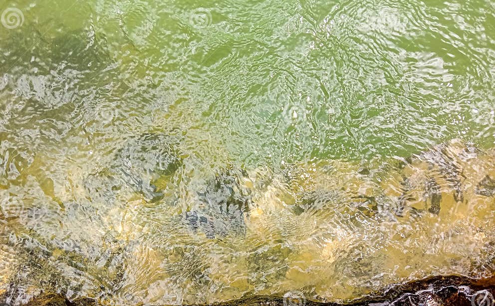 River Water Surface Texture Stock Photo - Image of frost, yellow: 227847818