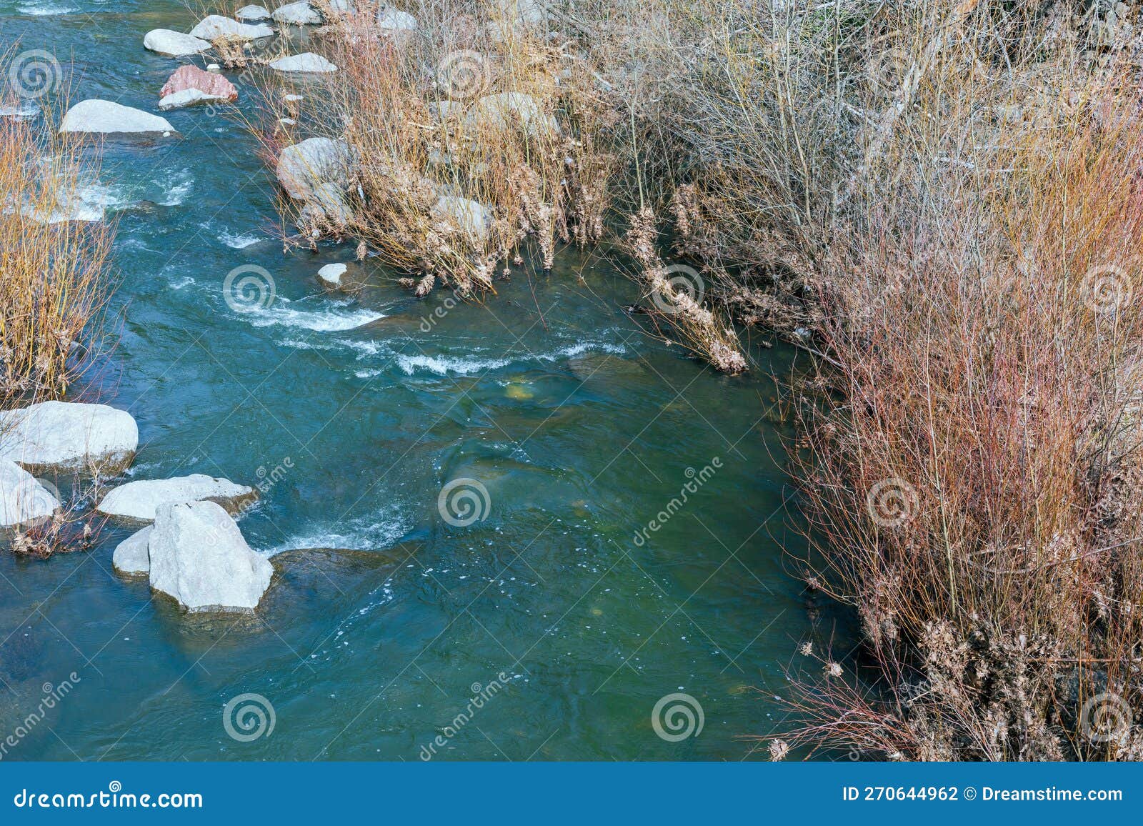 River Water Waves Brushing through the Stones. Stock Photo - Image of ...