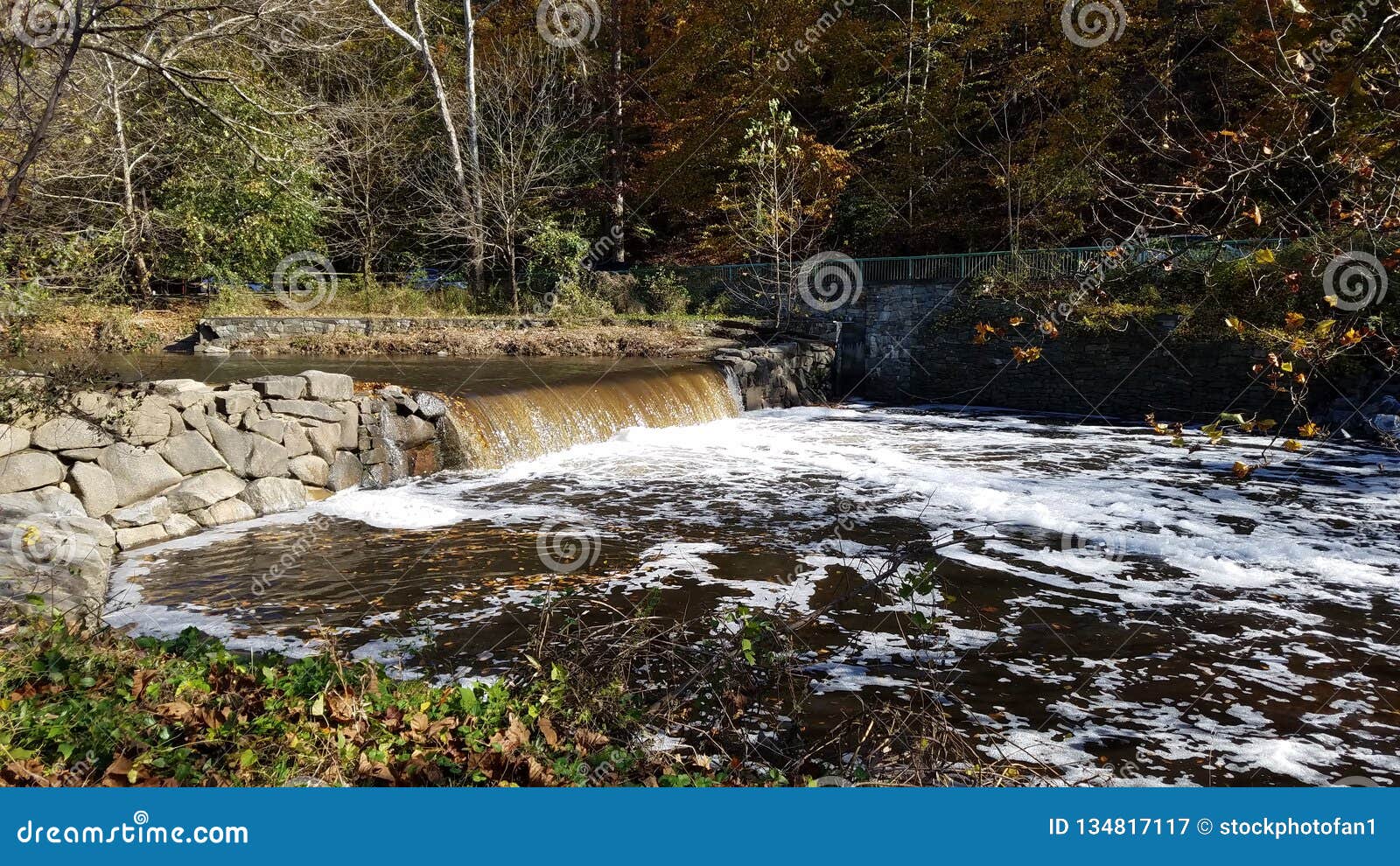 River with Waterfall and Rocks or Boulders Stock Image - Image of rocks ...