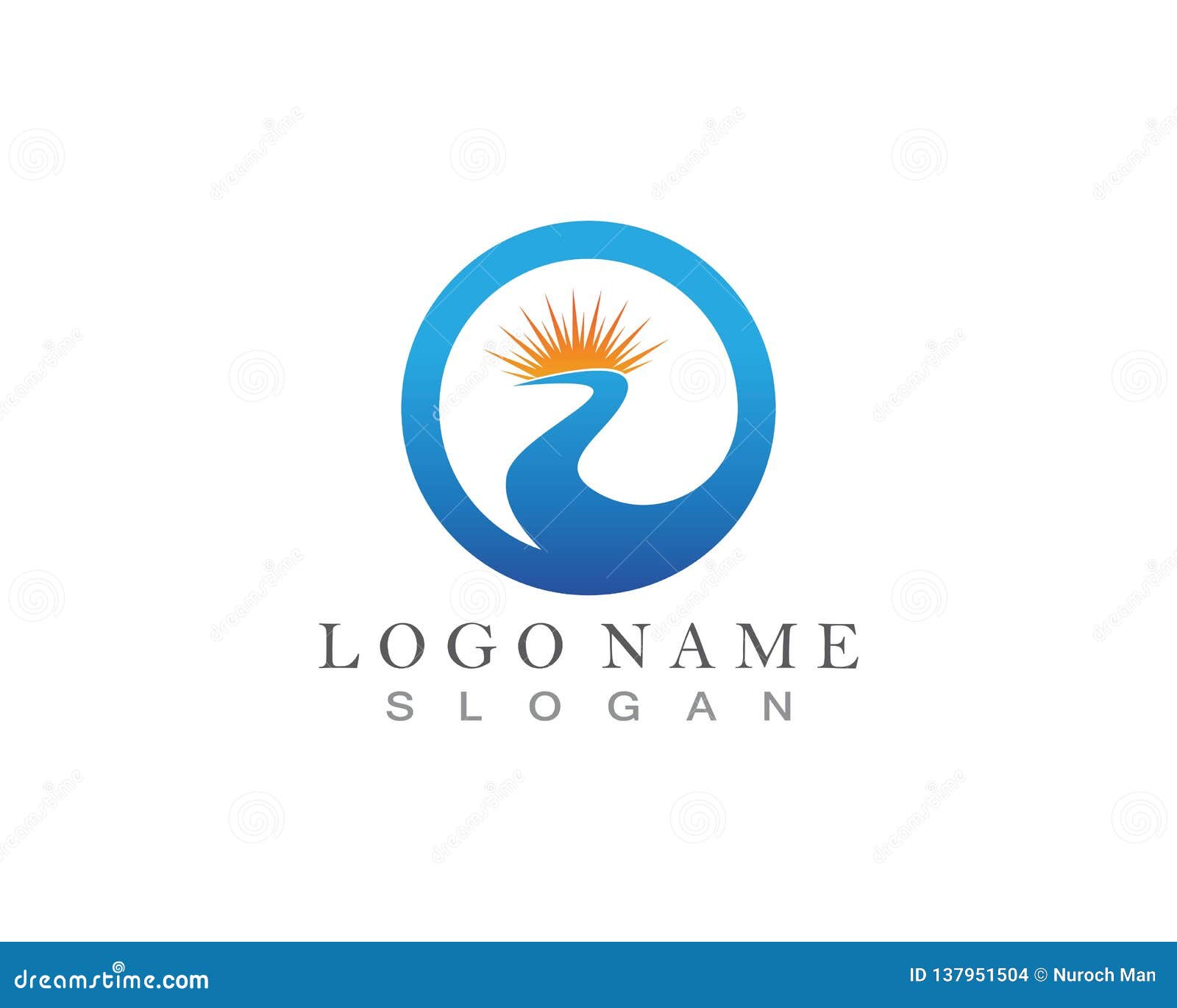 River Wave Logo Template Vector Icon Stock Vector - Illustration of ...