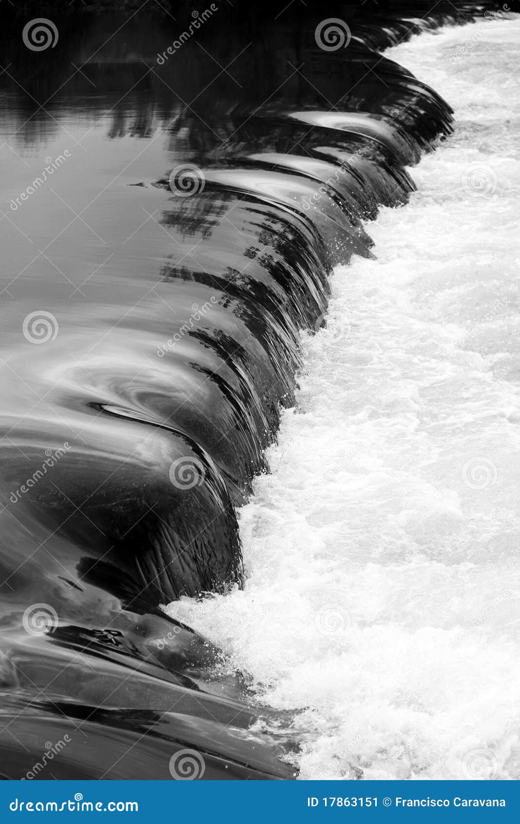 River weir stock image. Image of stream, impressive, illumination ...