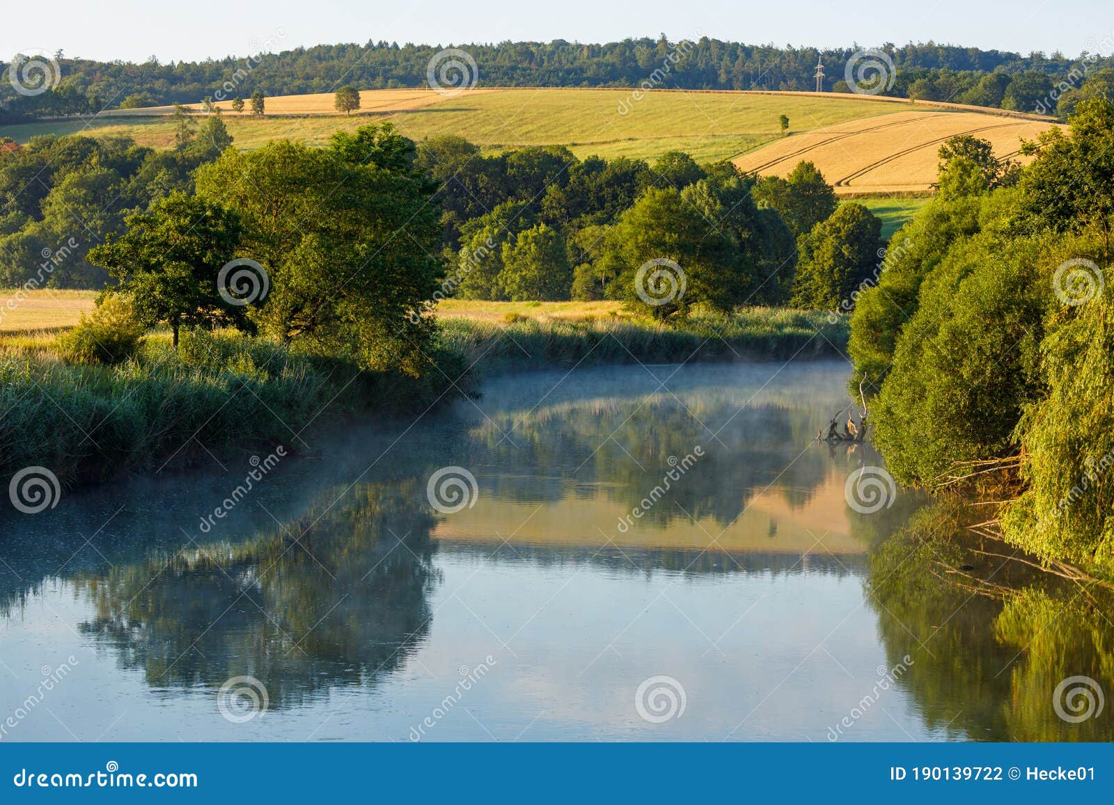 River of Werra in Germany stock photo. Image of environment - 190139722