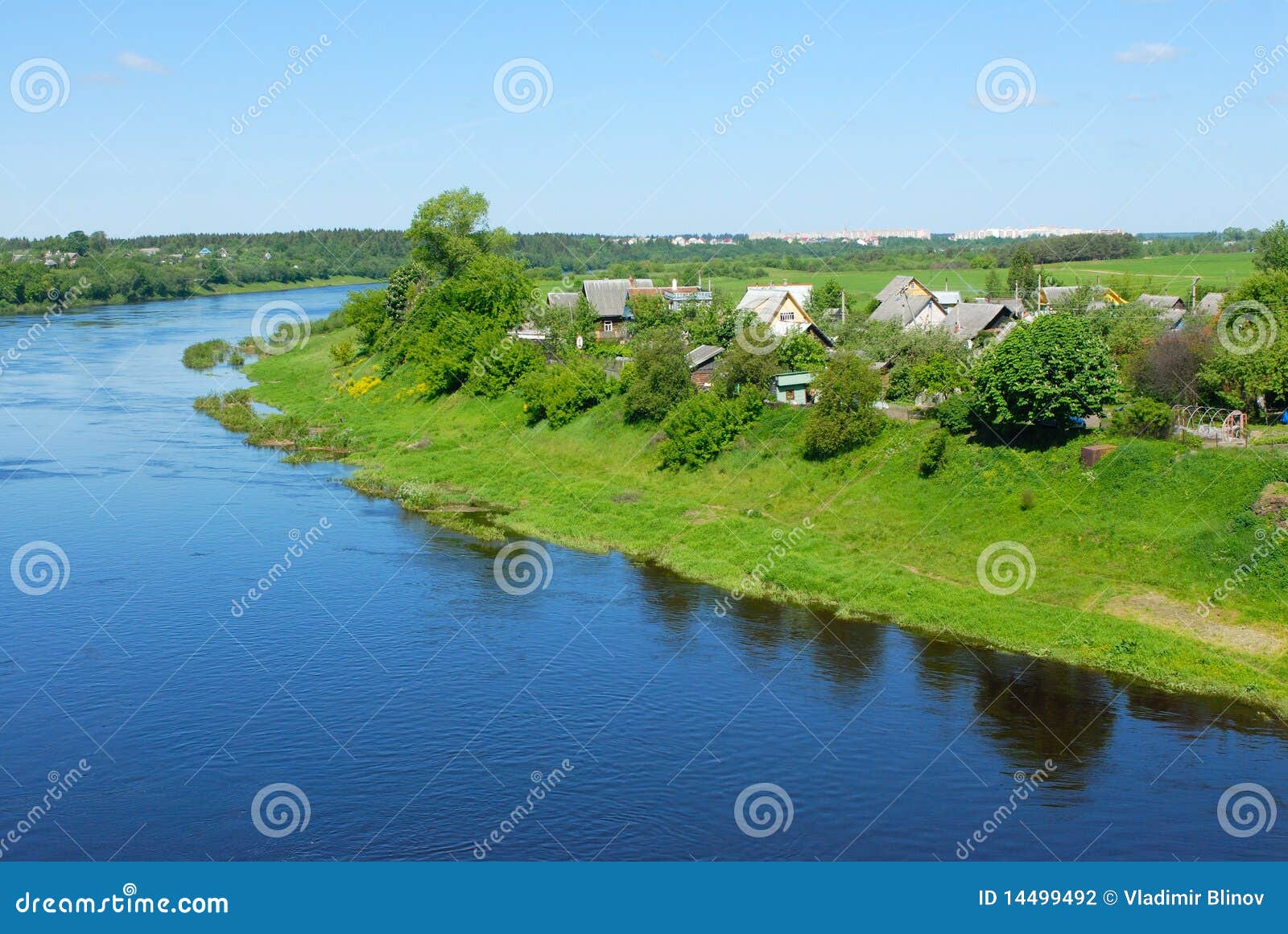 River Western Dvina in Belarus Stock Photo - Image of spring, blue ...