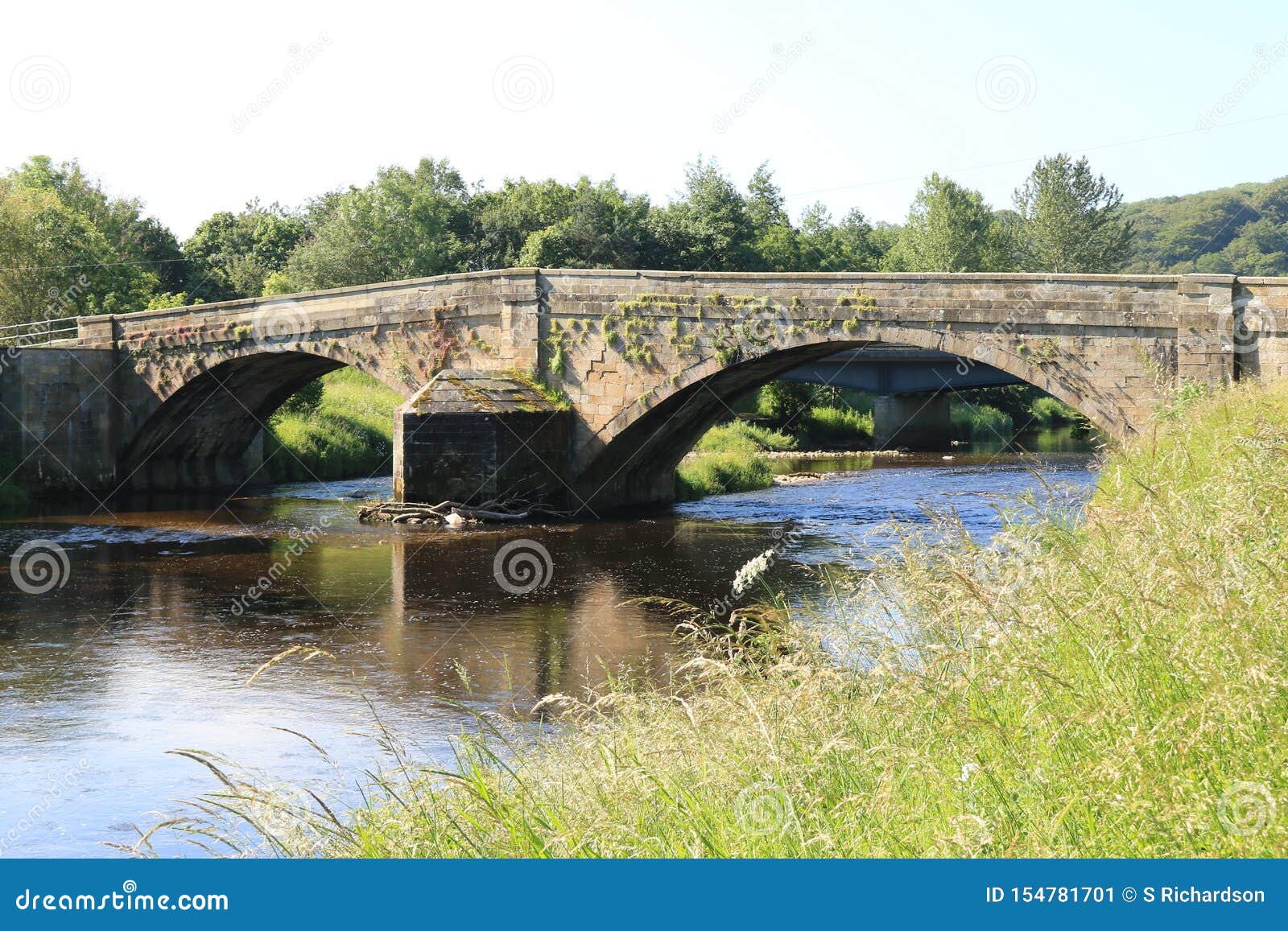 River Wharfe and Bolton Bridge Editorial Photo - Image of ashlar ...