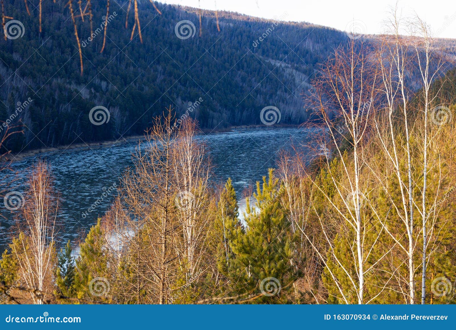 The River on Which the Shuga Floats in Front of the Icebreaker in the ...