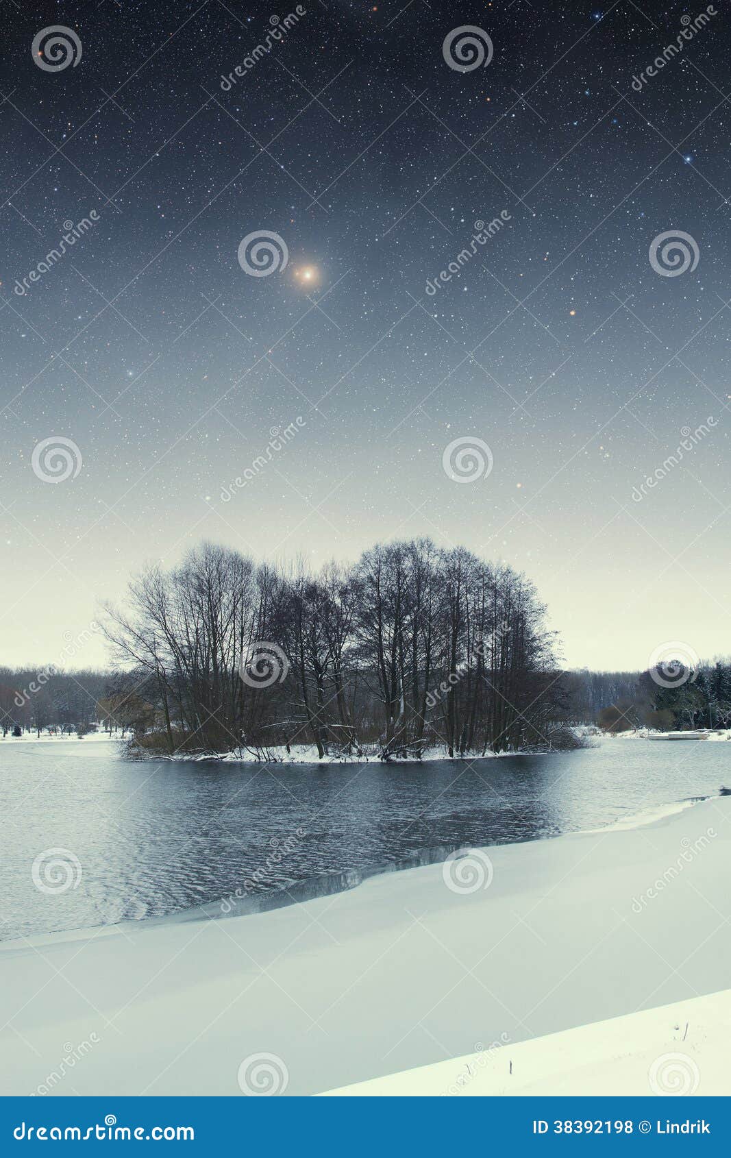 River winter night. stock photo. Image of frosty, lake - 38392198