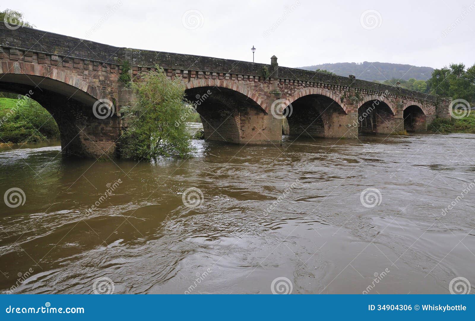 River Wye at Monmouth Bridge Stock Photo - Image of environment ...