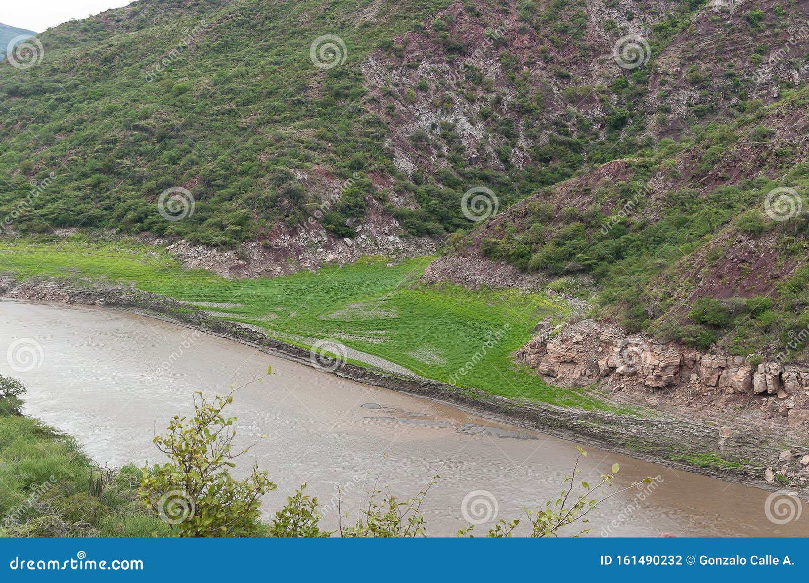 Rivera De Rio Nature between the Mountains; Rio Chicamocha in Colombia ...