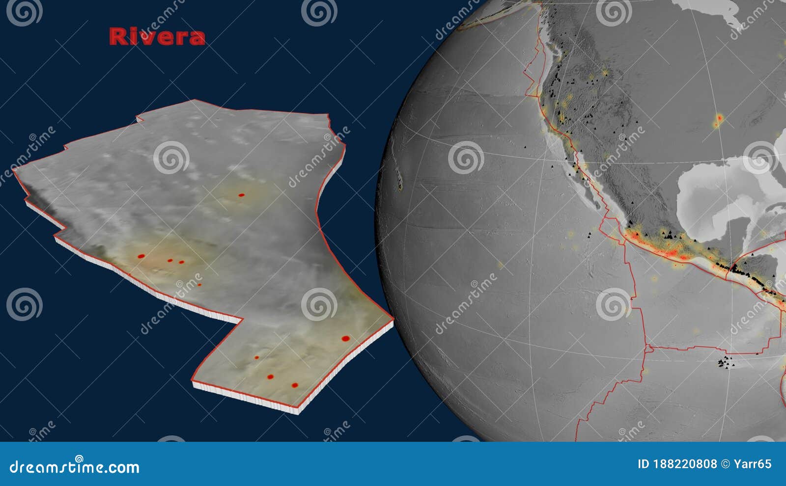 Rivera Plate Described and Presented - Grayscale Stock Illustration ...