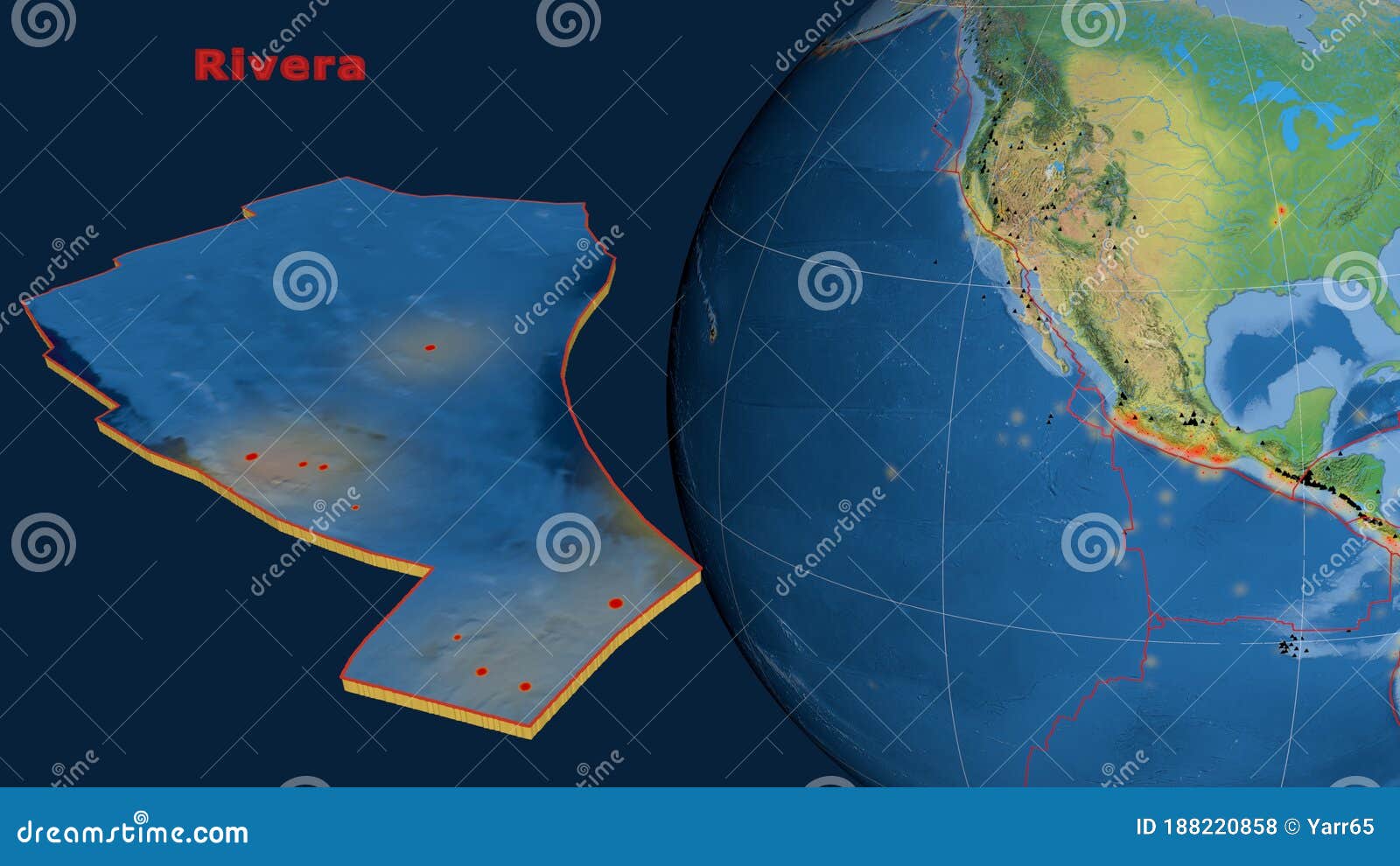 Rivera Plate Described and Presented - Natural Earth Stock Illustration ...