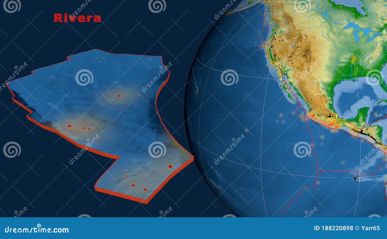Rivera Plate Described and Presented - Physical Stock Illustration ...