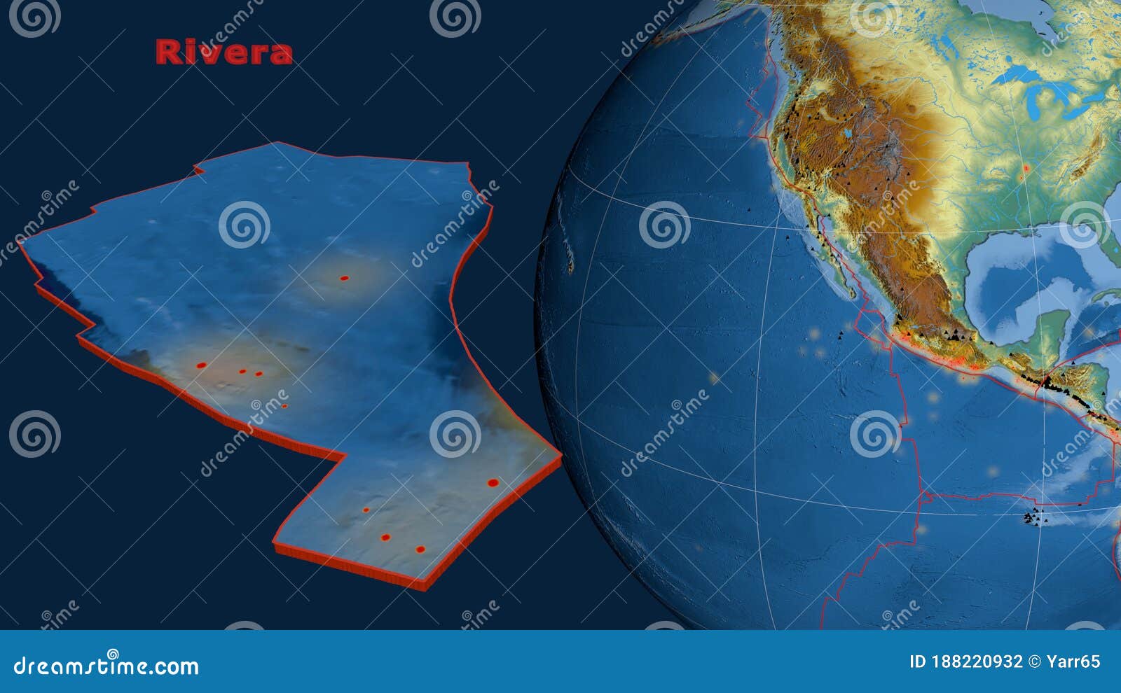 Rivera Plate Described and Presented - Relief Stock Illustration ...