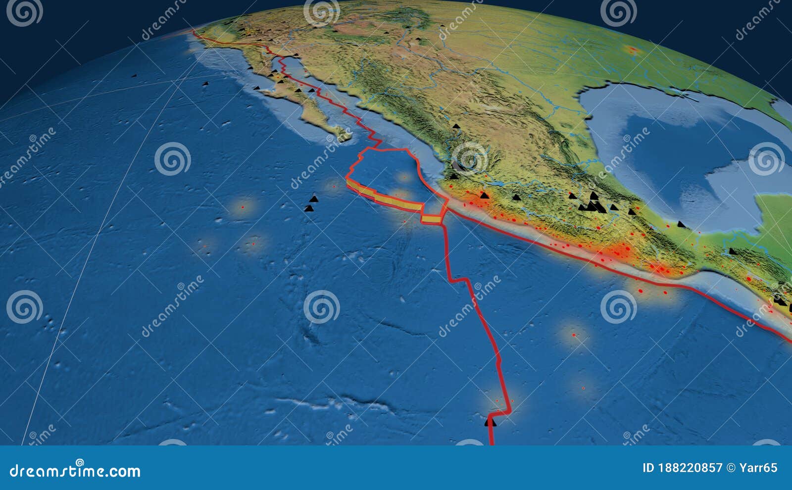 Rivera Plate Extruded - Natural Earth Stock Illustration - Illustration ...