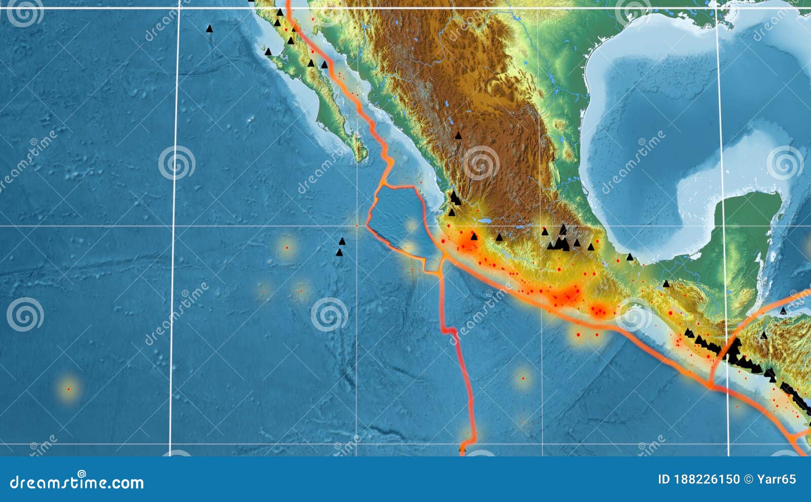 Rivera Plate Outlined, Kavrayskiy Projection - Relief Stock ...