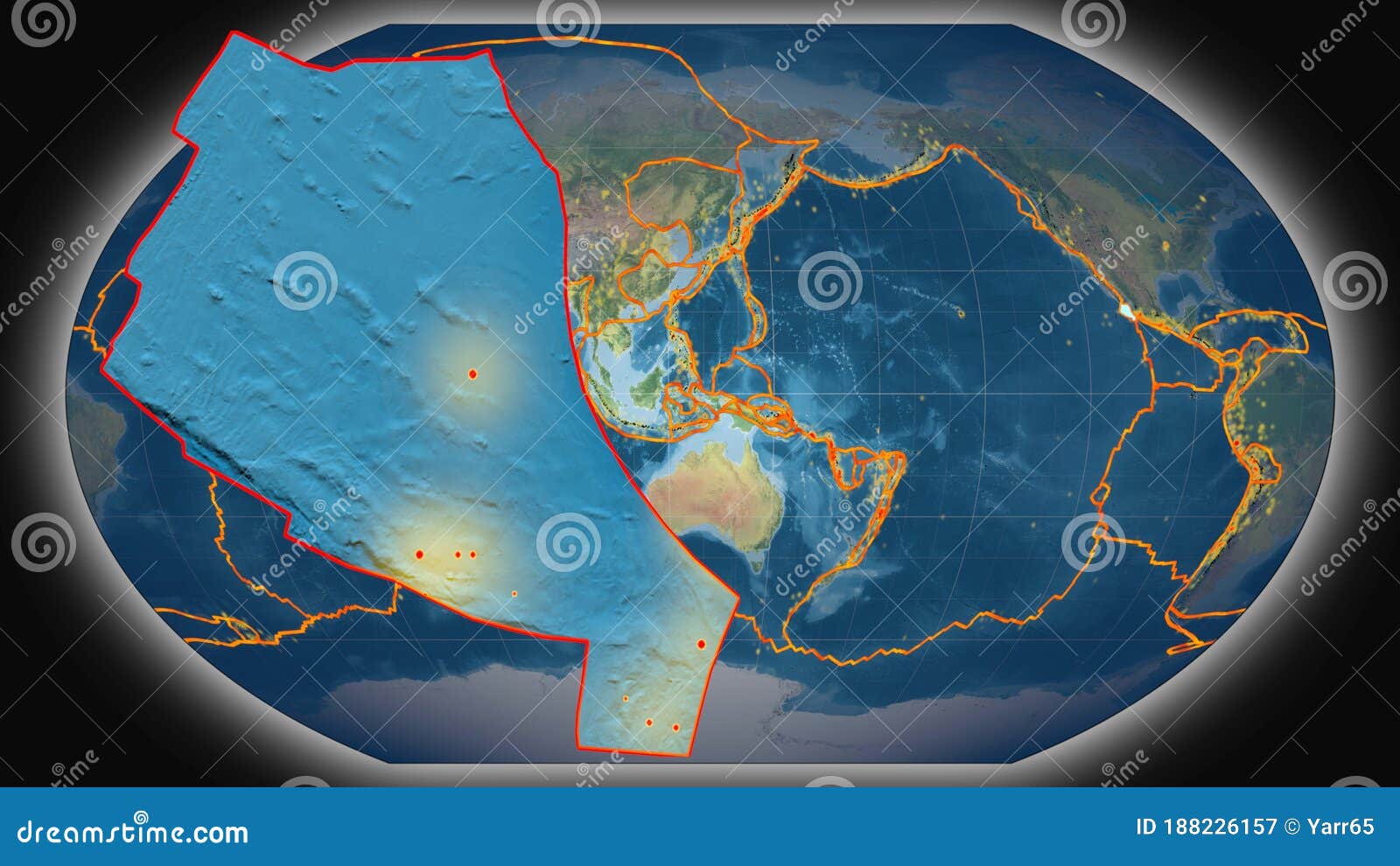 Rivera Plate Presented, Kavrayskiy Projection - Topographic Stock ...