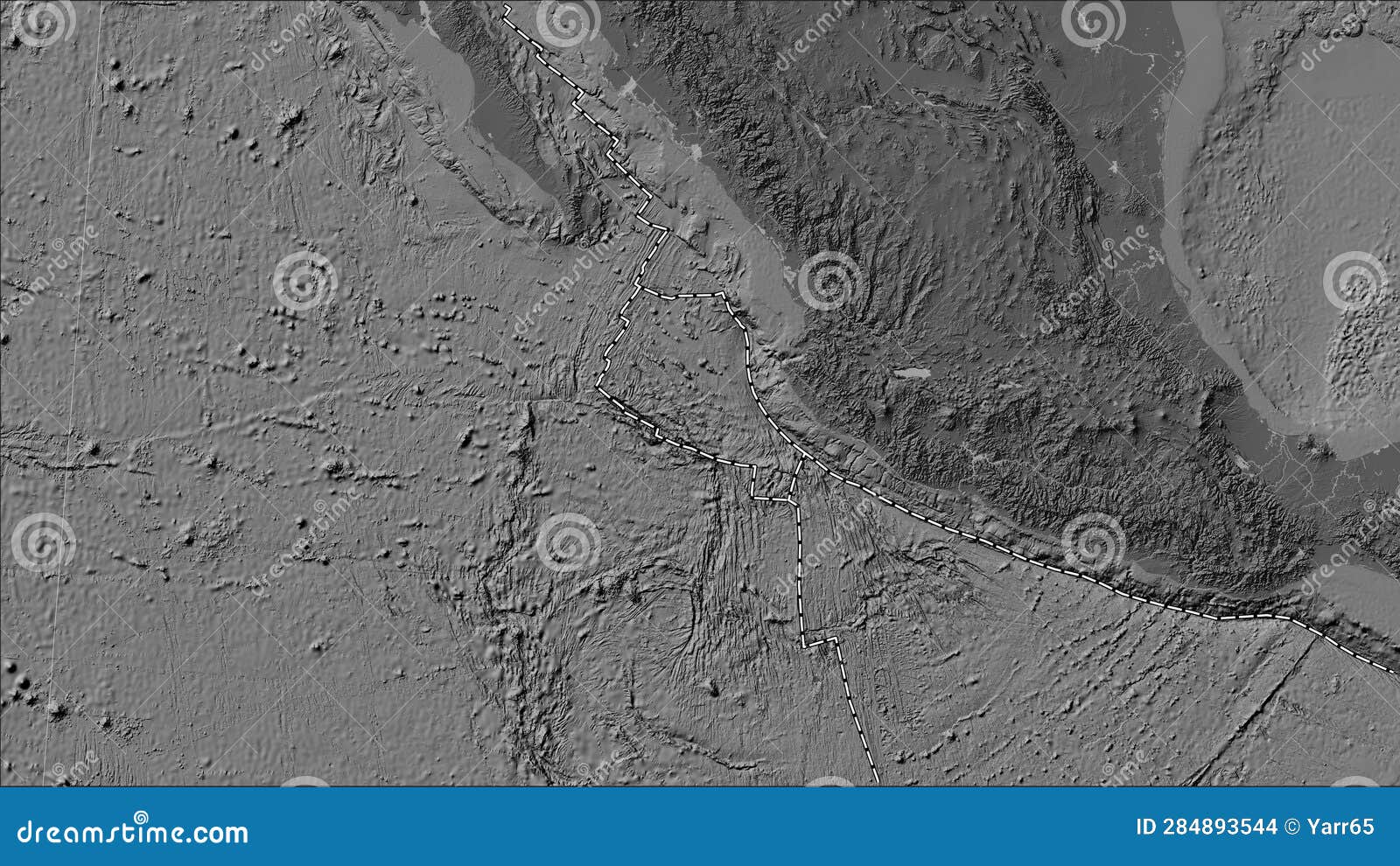 Rivera Plate - Boundaries. Bilevel Map Stock Illustration ...