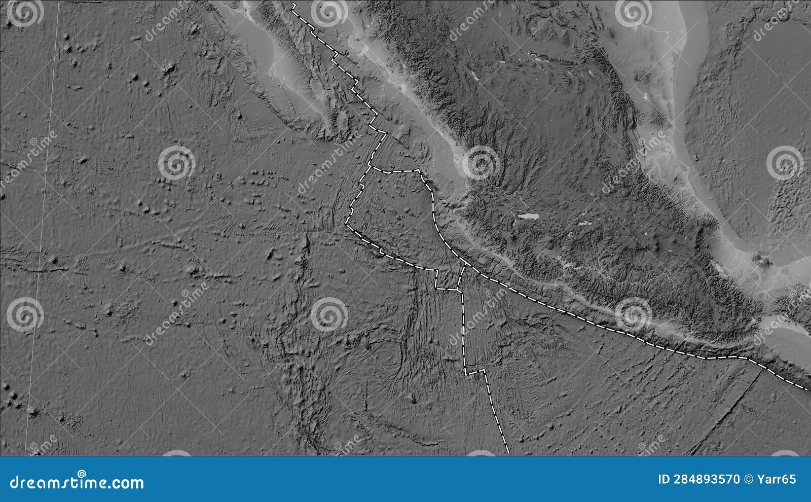 Rivera Plate - Boundaries. Grayscale Map Stock Illustration ...