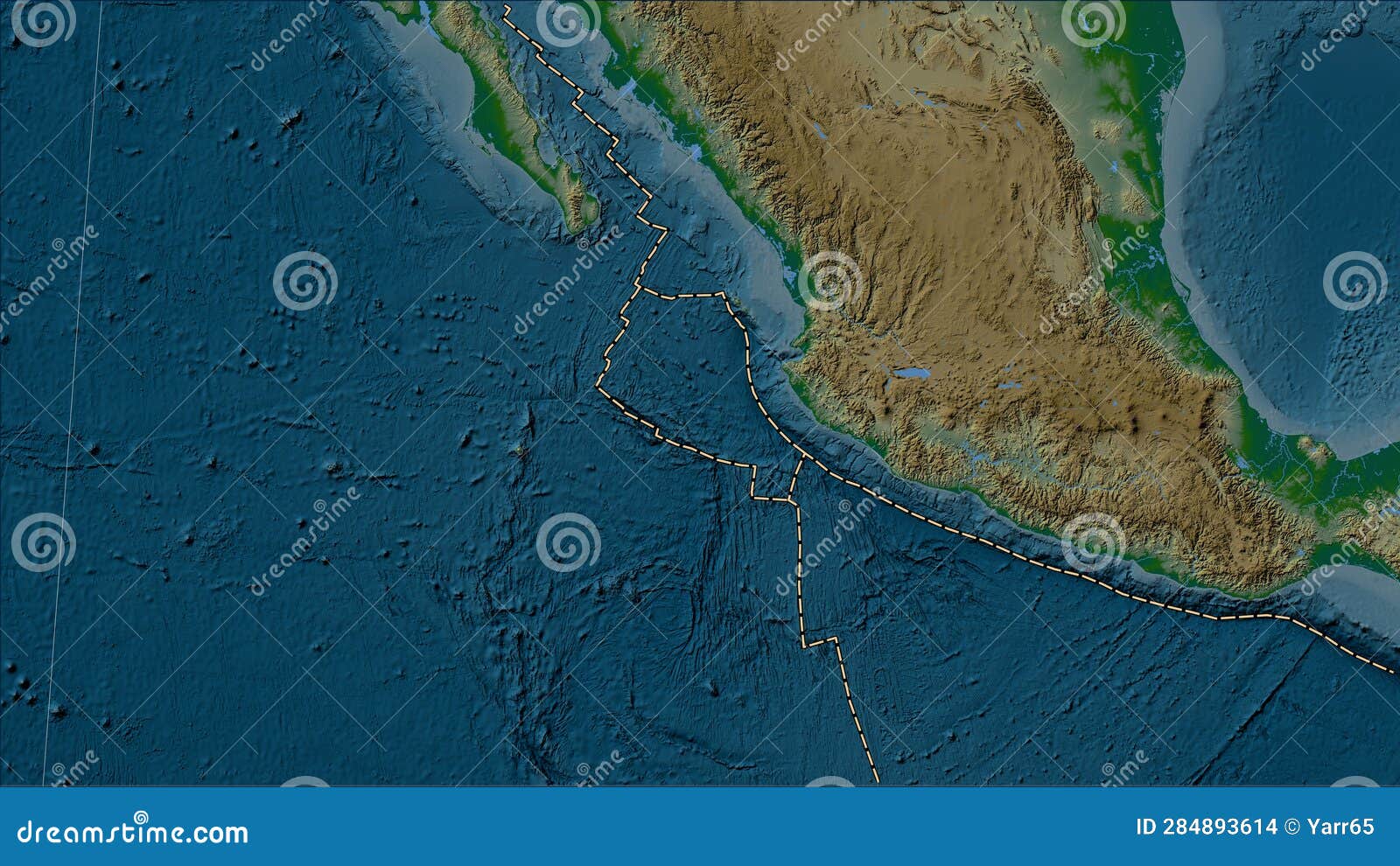 Rivera Plate - Boundaries. Physical Map Stock Illustration ...