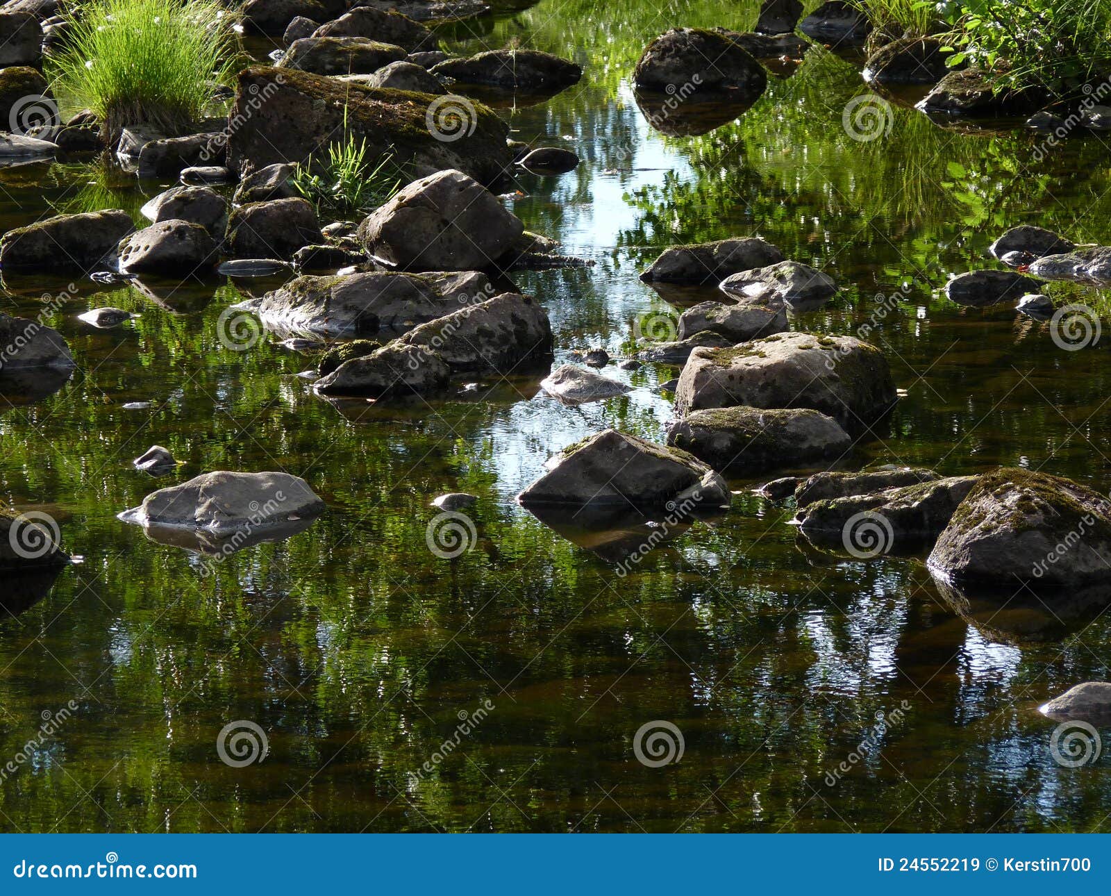 Riverbed stock image. Image of flow, background, green - 24552219