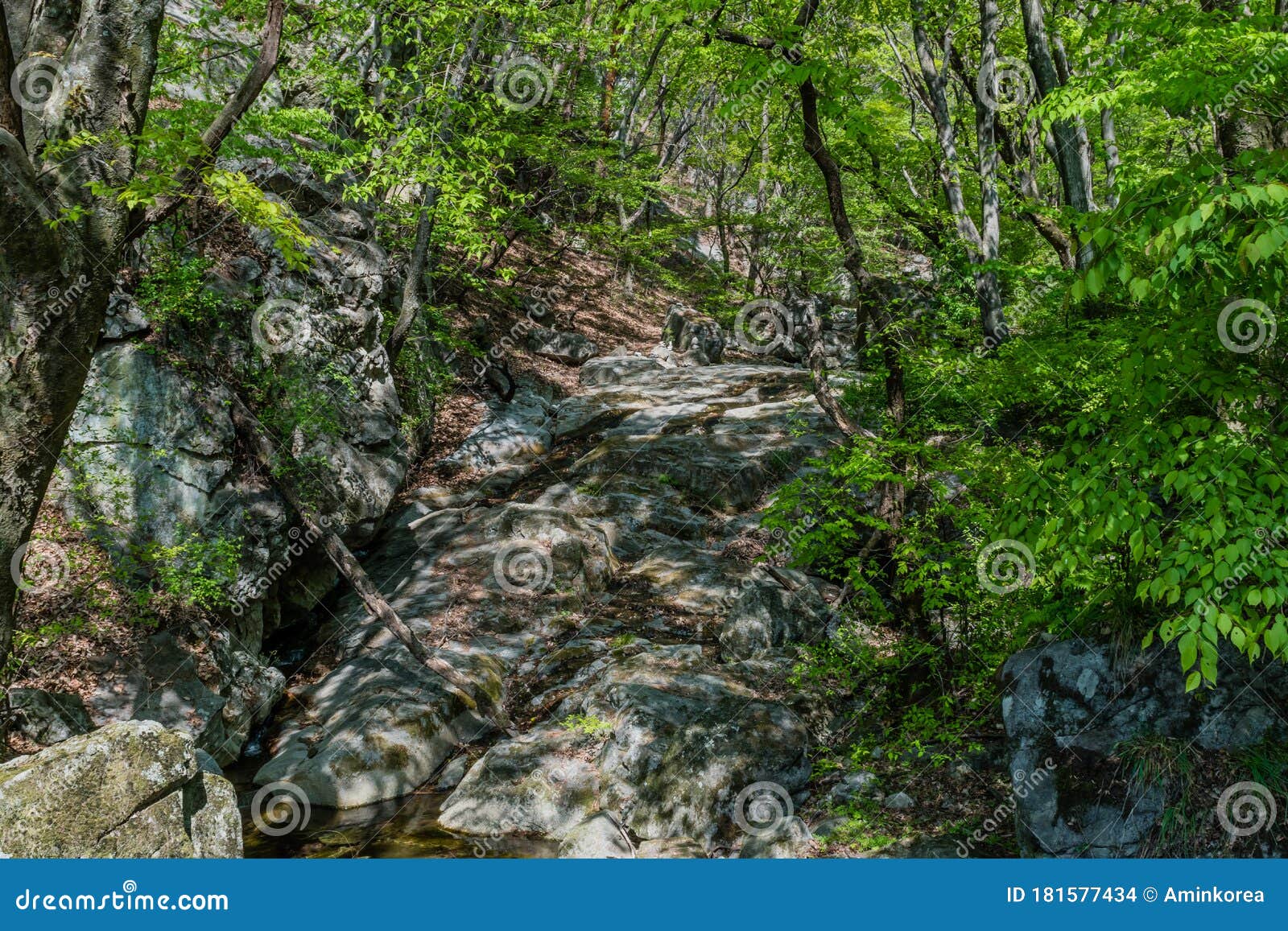 Riverbed of Large Granite Boulders Stock Photo - Image of formation ...