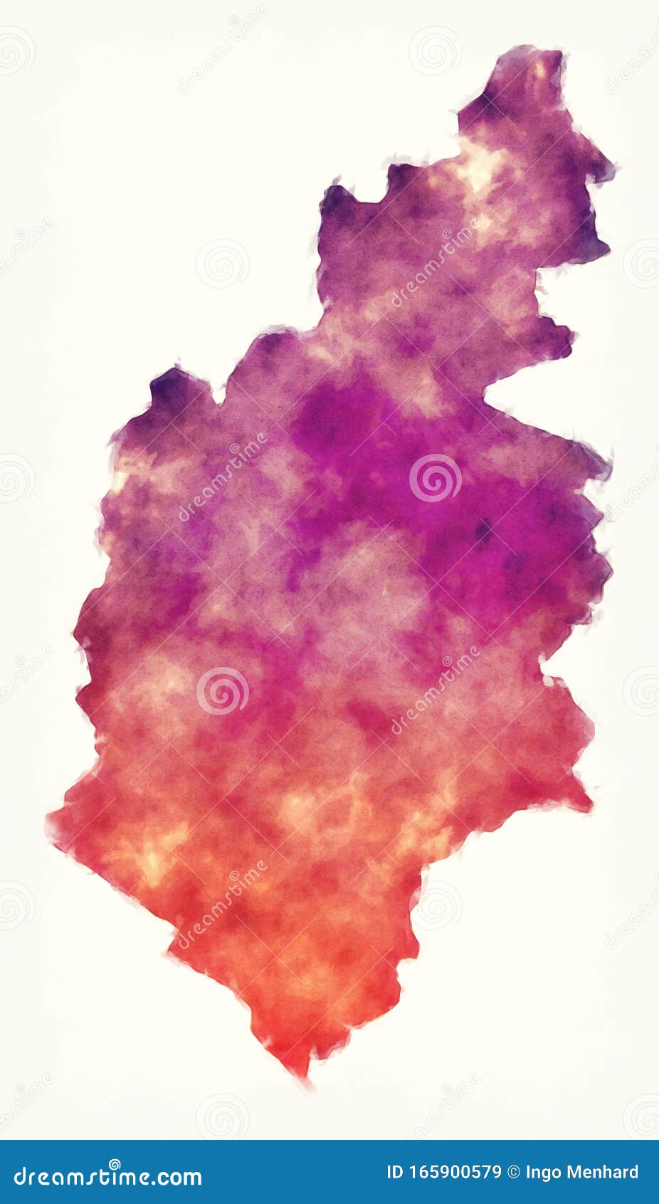 Rivercess County Watercolor Map of Liberia Stock Illustration ...