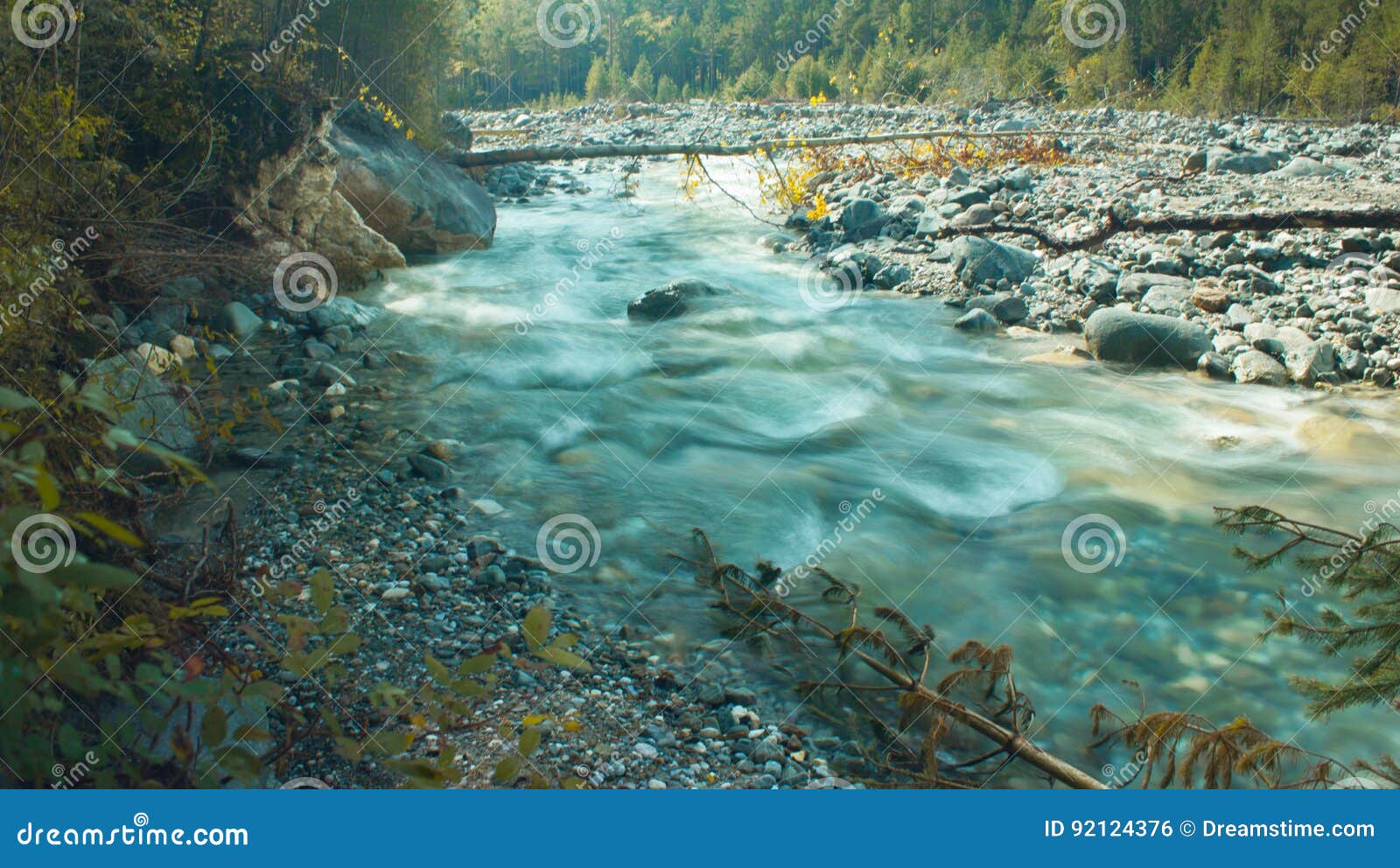 Riverflow. Soft water stock photo. Image of green, blue - 92124376