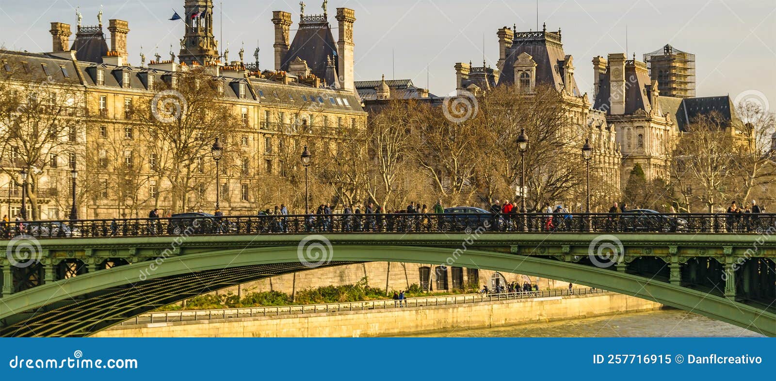Riverfront Buildings, Paris, France Editorial Image - Image of crowd ...