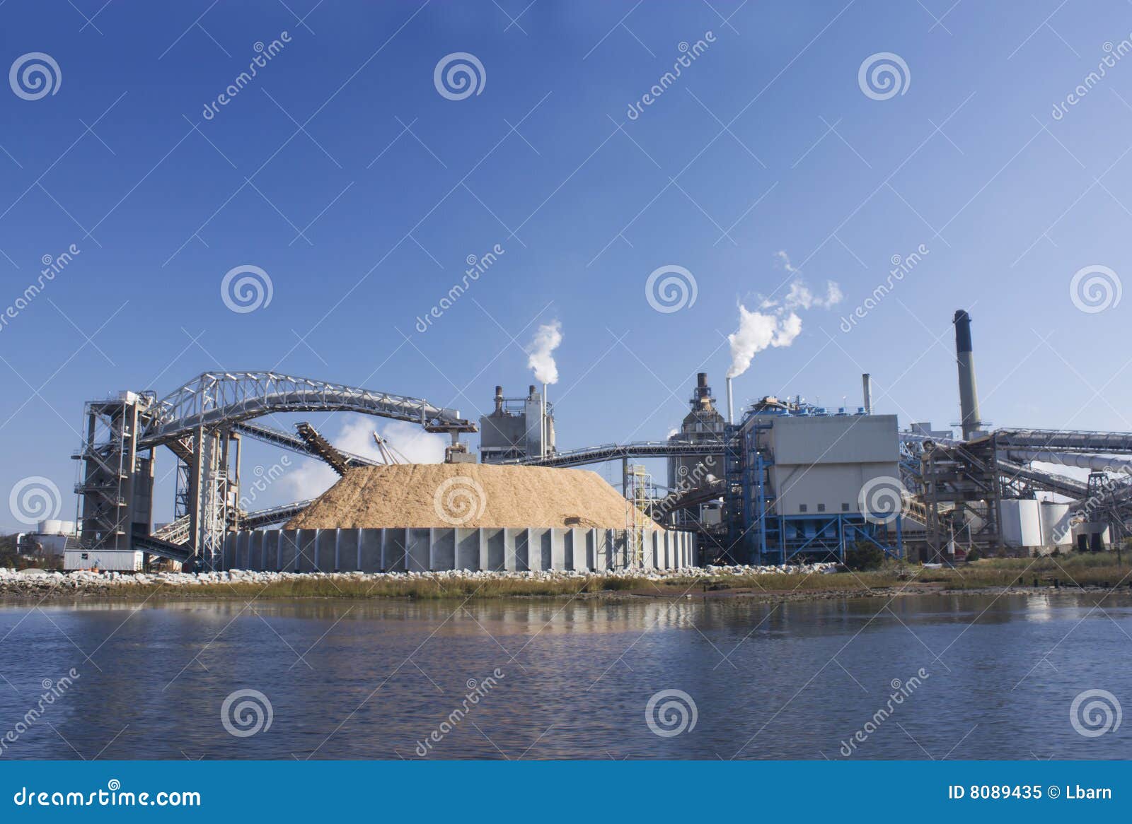 Riverfront papermill stock image. Image of papermill, complex - 8089435