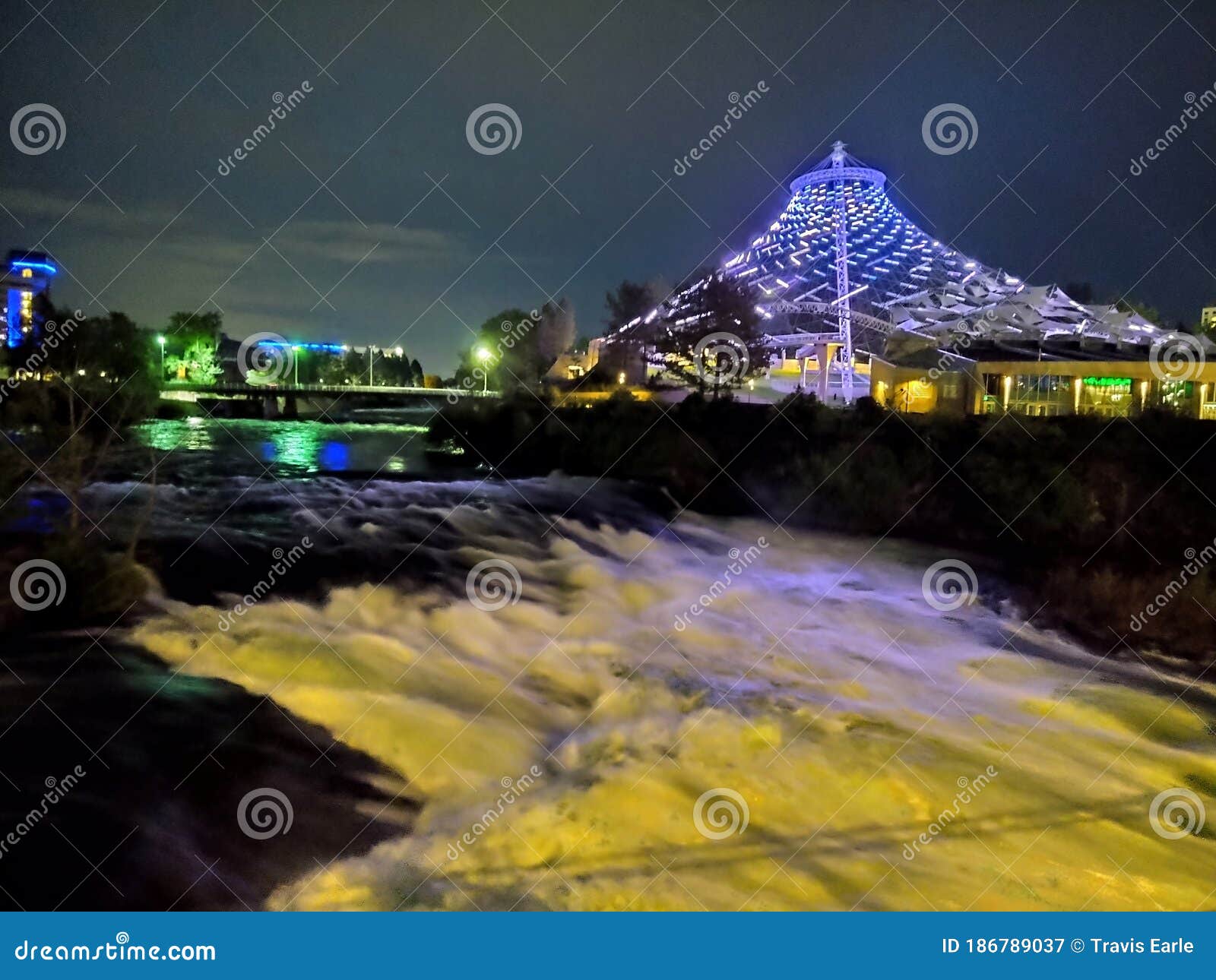 Riverfront Park Pavilion-Spokane,WA Stock Image - Image of lights ...