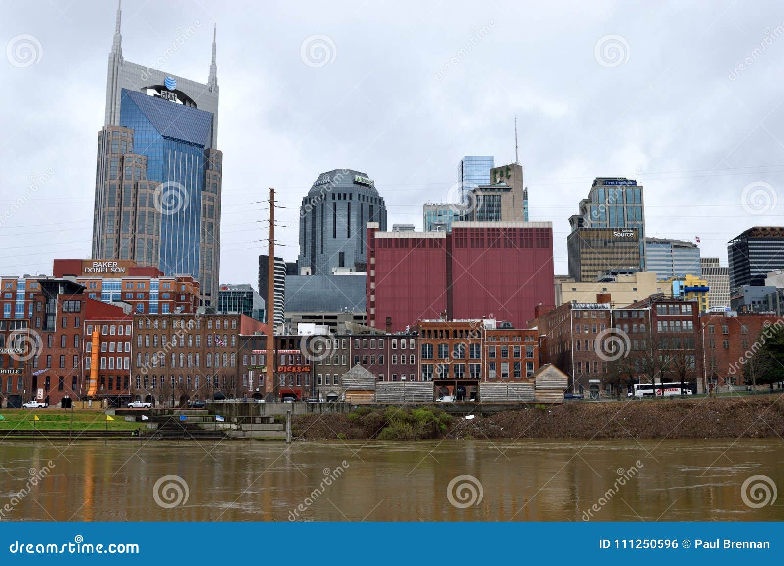 Riverfront View of Nashville Editorial Photo - Image of tourism, travel ...